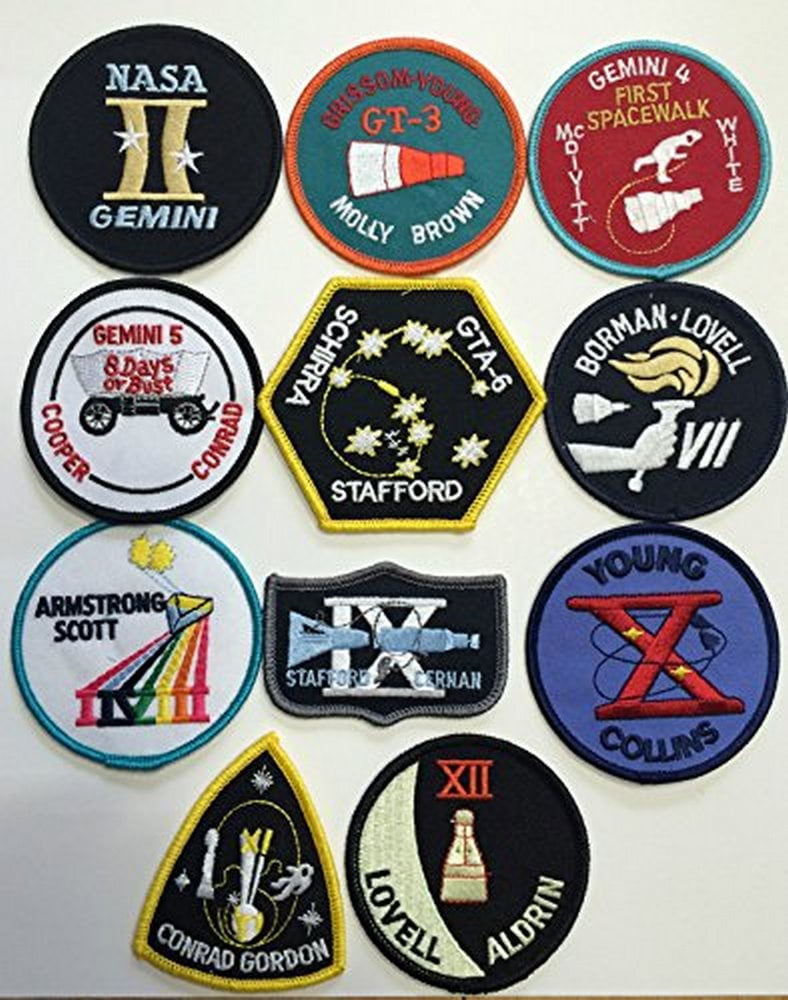 New Official Nasa Space Program Gemini Patch Emblem Set Made in USA ...