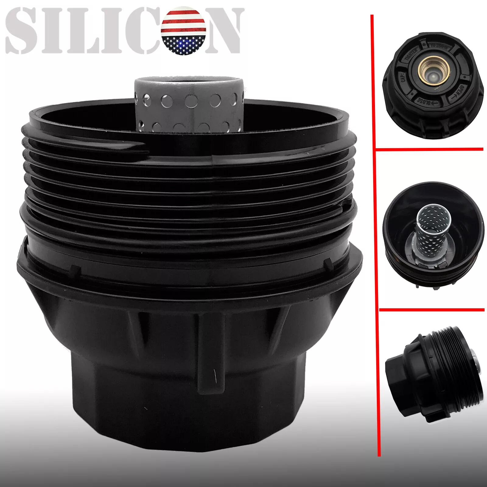 New Oil Filter Housing Cap Fit For 2015-2017 Toyota Tacoma 2.7L 3.5L 4 ...