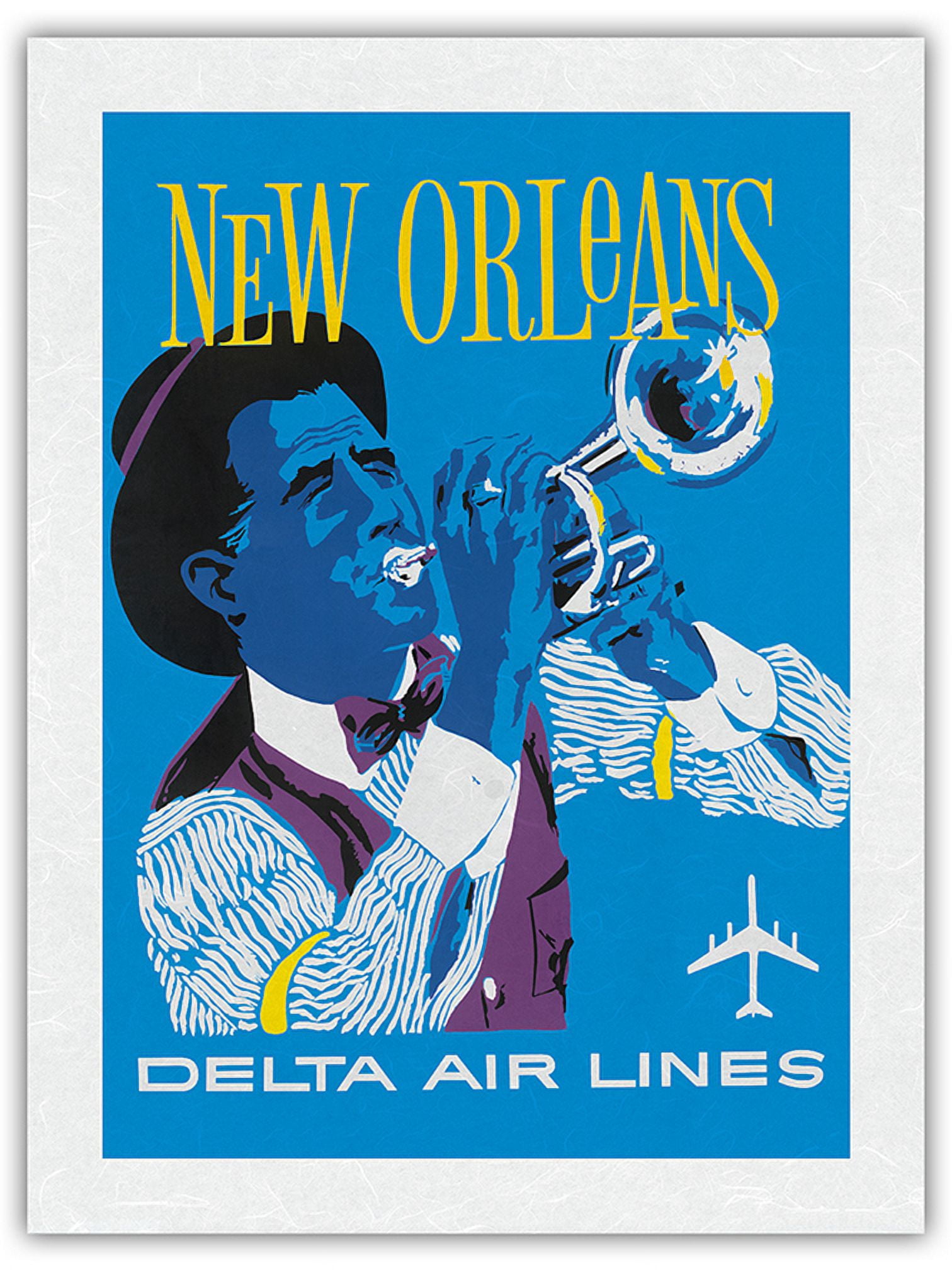 New Orleans - Delta Air Lines - Jazz Trumpet Player - Vintage Airline ...