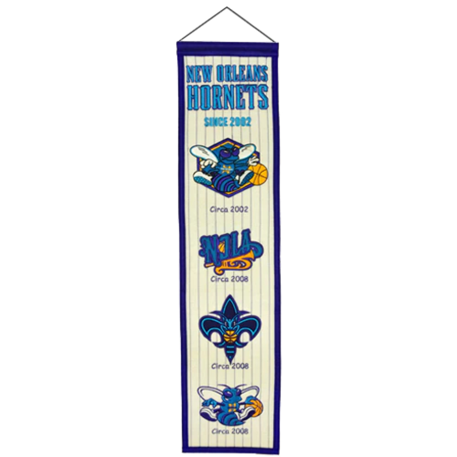 New Orleans Hornets Logo Evolution Heritage Banner - Walmart.com