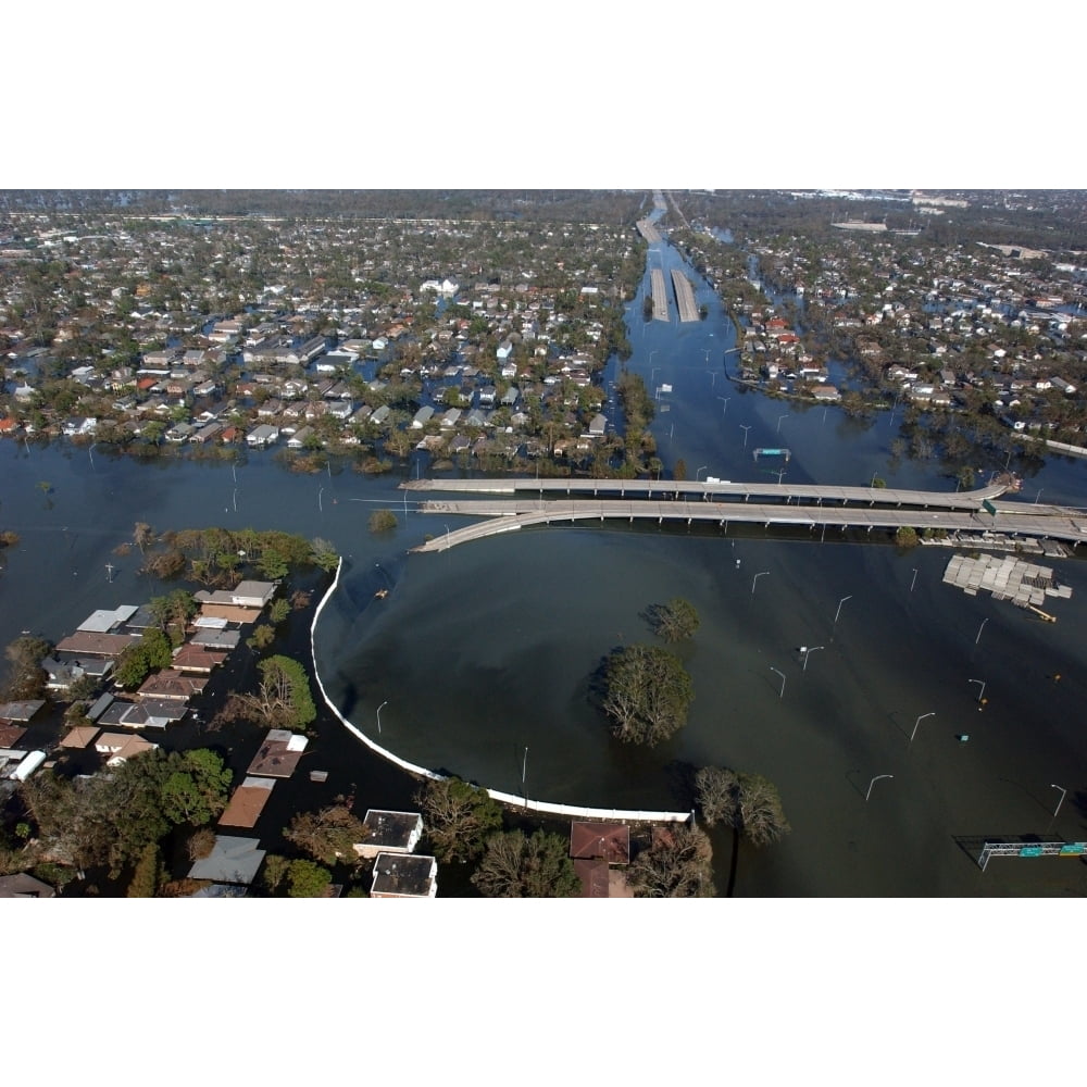 New Orleans Neighborhoods Flooded As A Result Of Hurricane Katrina. The ...
