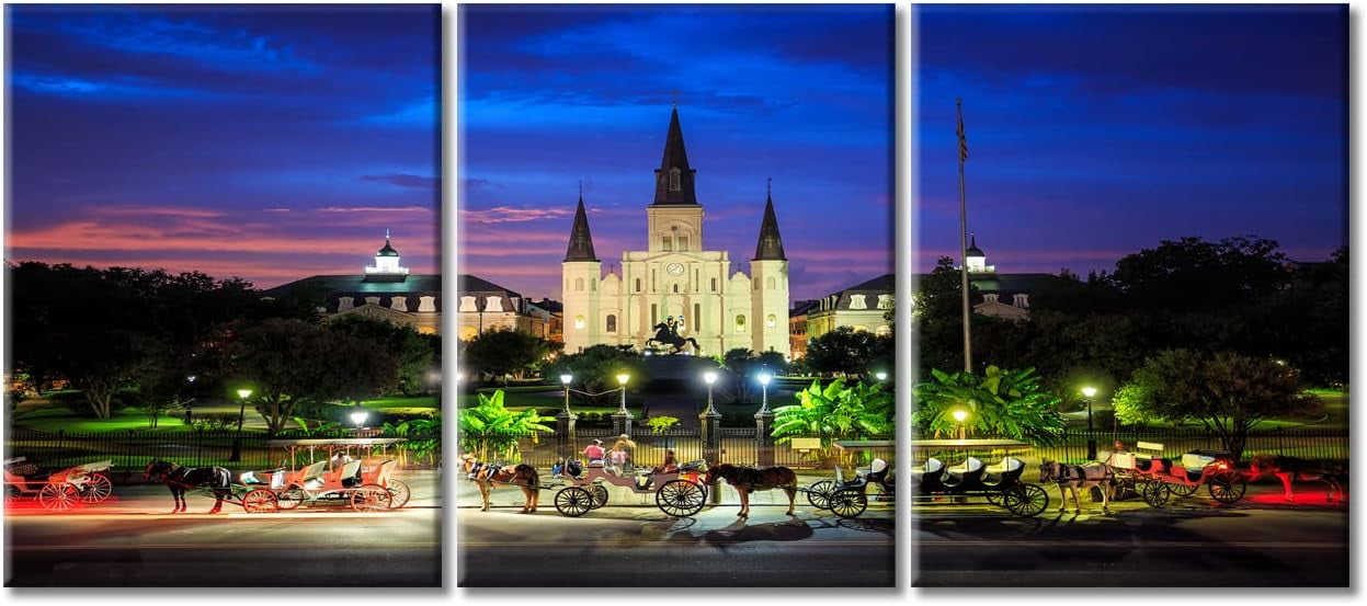 New Orleans Saint Louis Cathedral Wall Decor for Bedroom Jackson Square ...