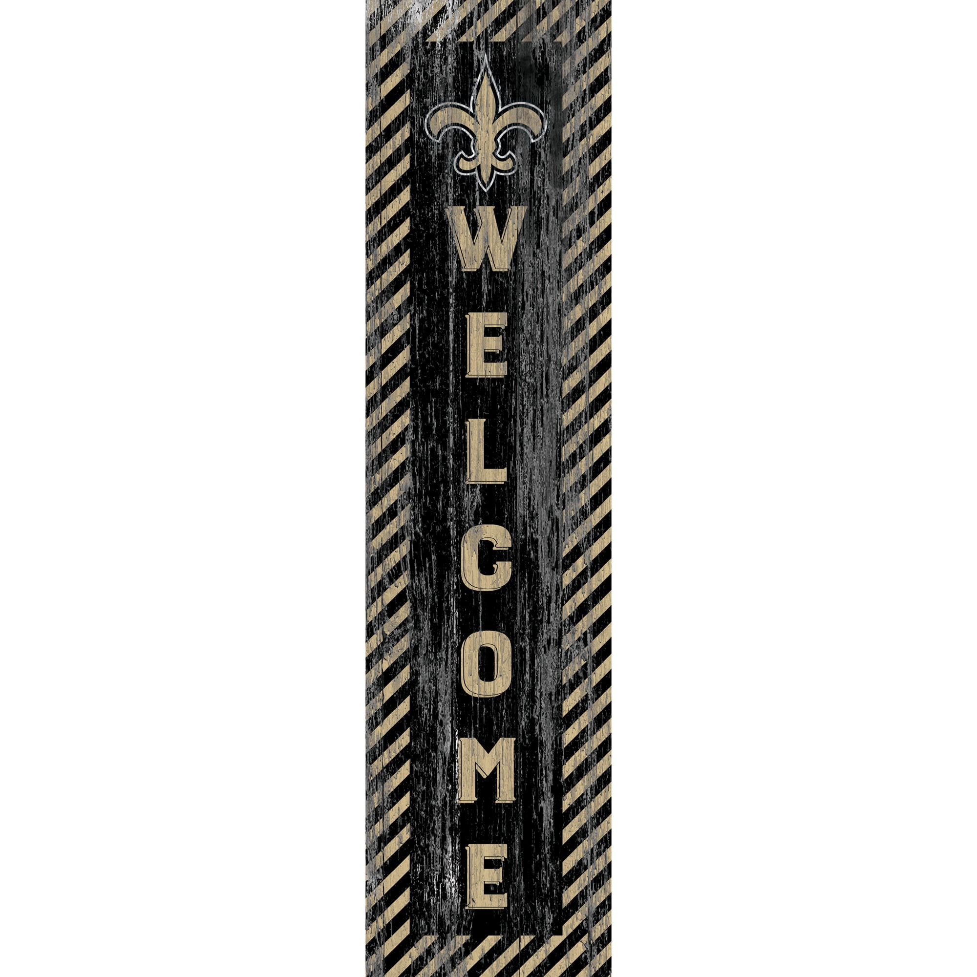 New Orleans Saints 12'' x 48'' Door Leaner Welcome Sign - Walmart.com
