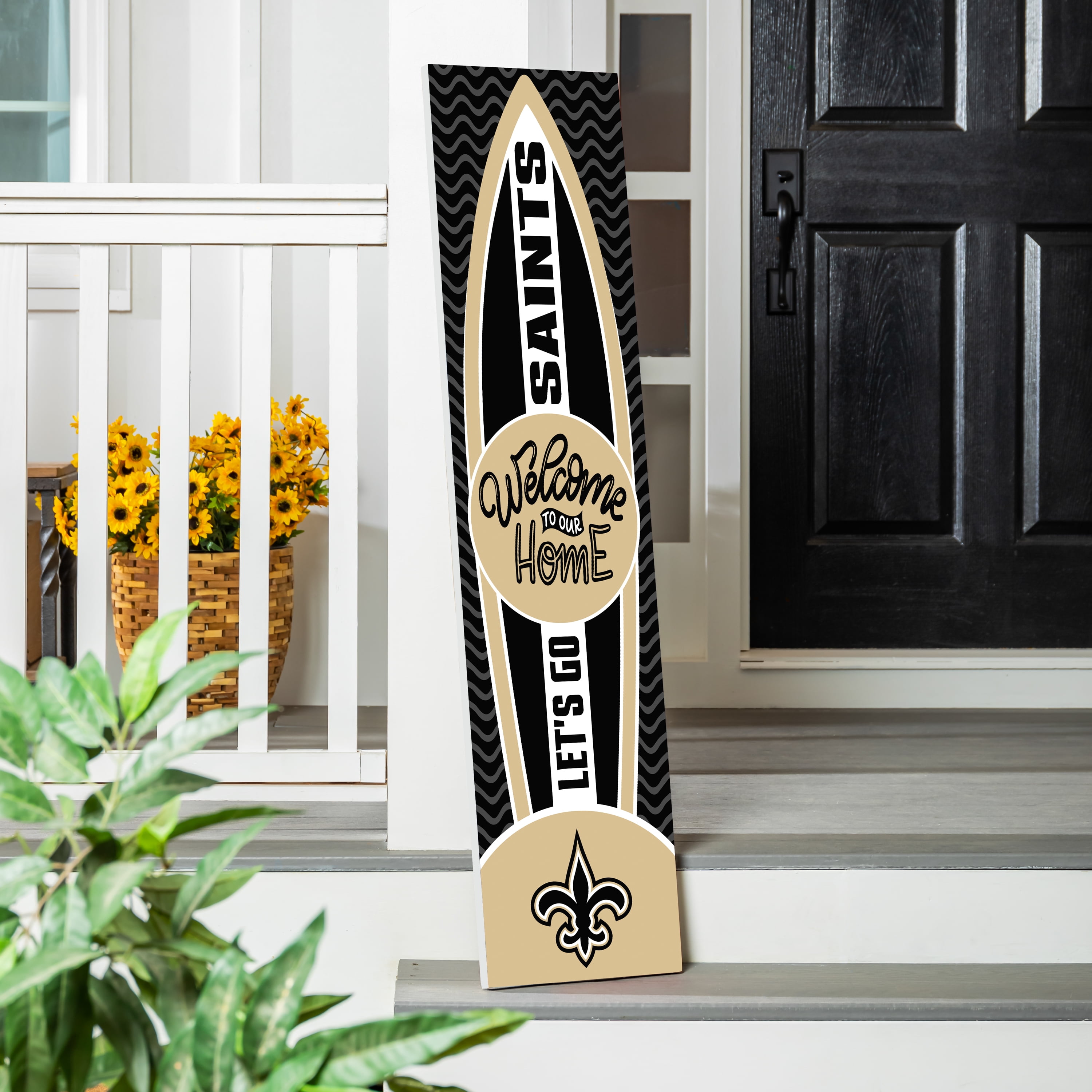 New Orleans Saints 47" Surfboard Summer Porch Leaner Welcome Wall Sign ...