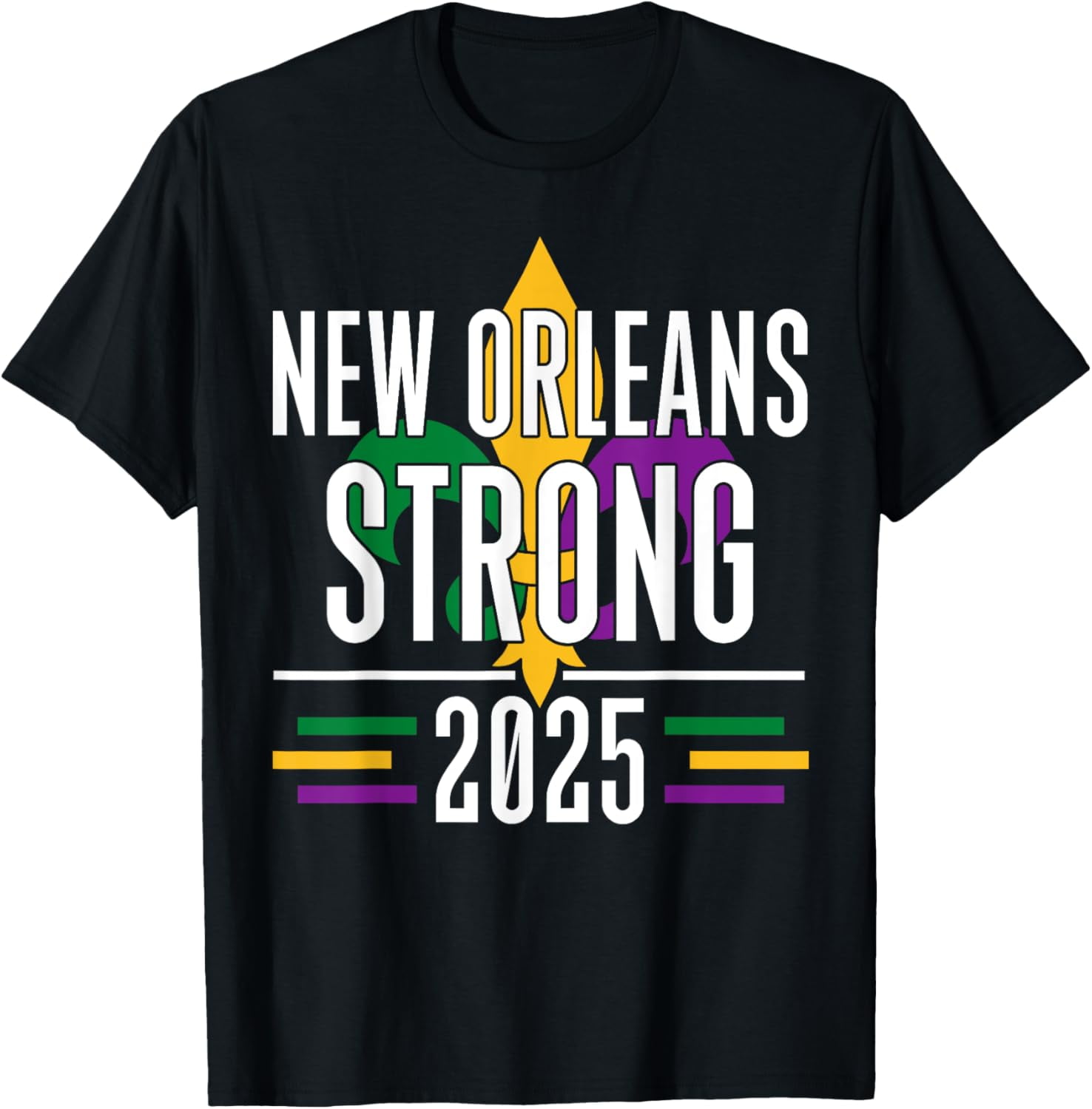 New Orleans Strong 2025 Unity Fleur De Lis Mardi Gras T-Shirt - Walmart.com