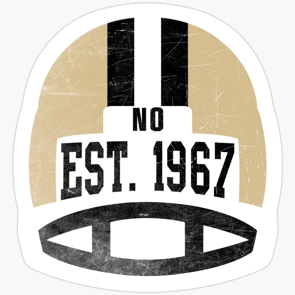 New Orleans Throwback Football Helmet Sticker Phone Decal Water Bottle ...
