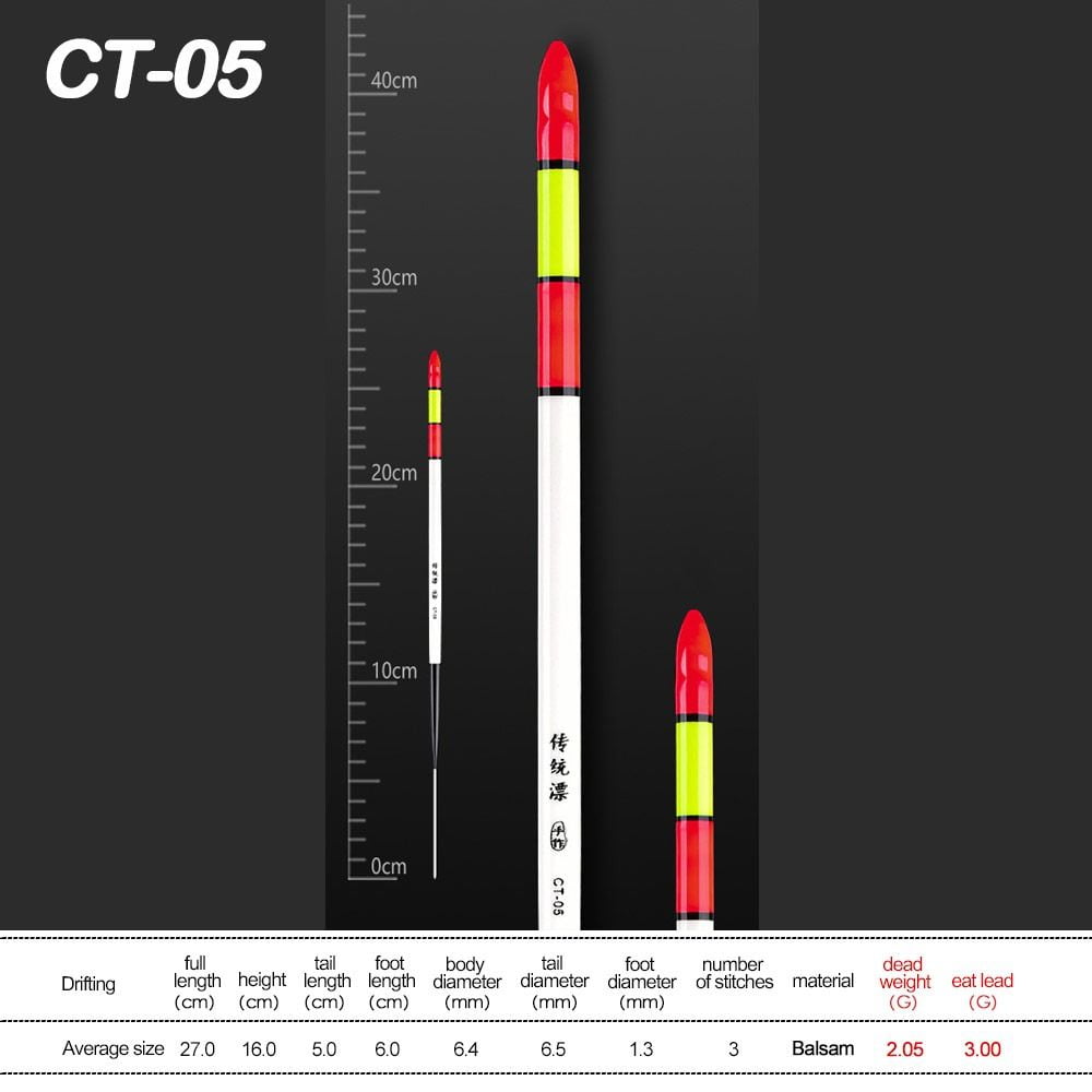 New Outdoor Slip Drift Tube Assorted Sizes Fluctuate Floats Bobbers ...