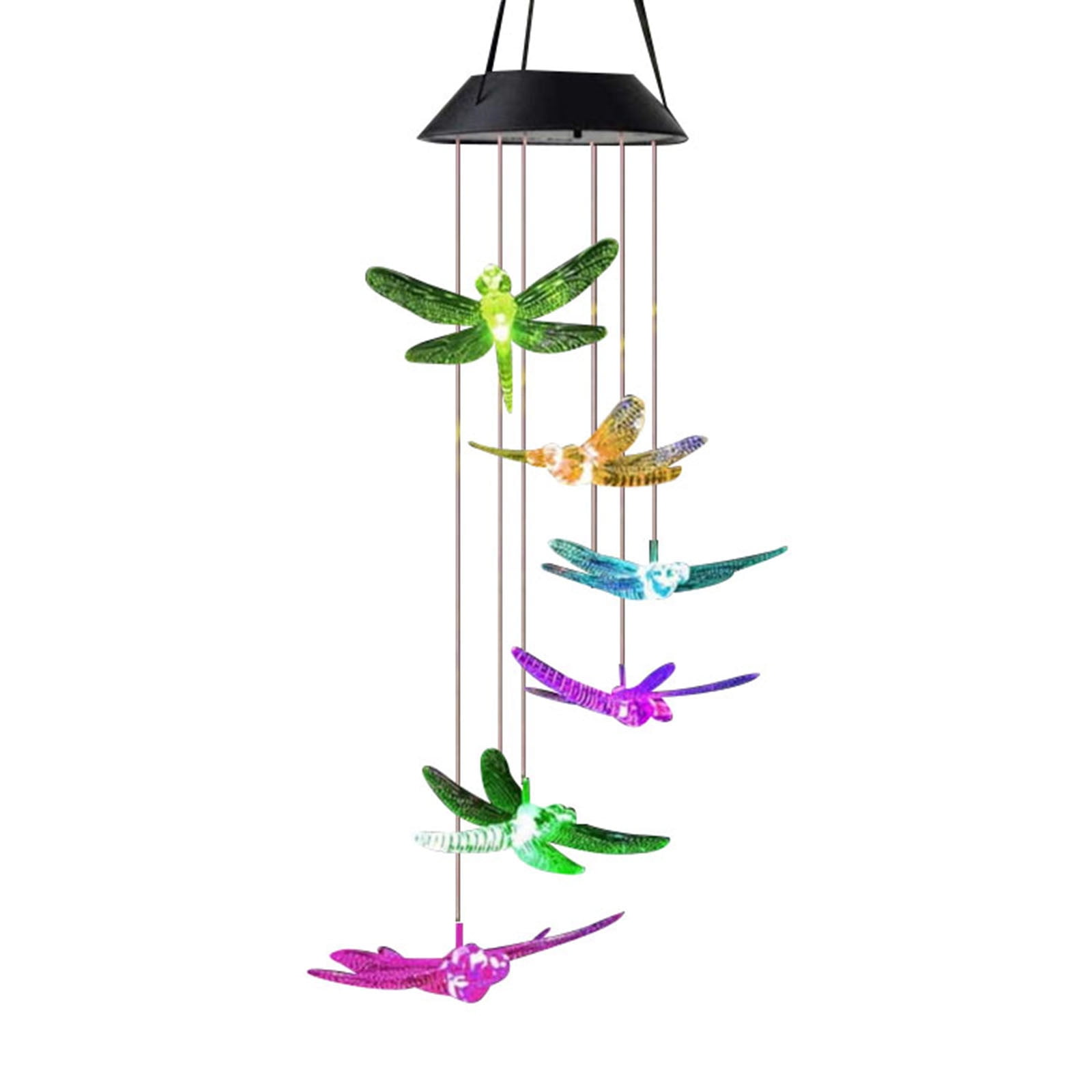 New Outdoor Solar Wind Chime Light LED Colorful Gradient EVA Ball ...