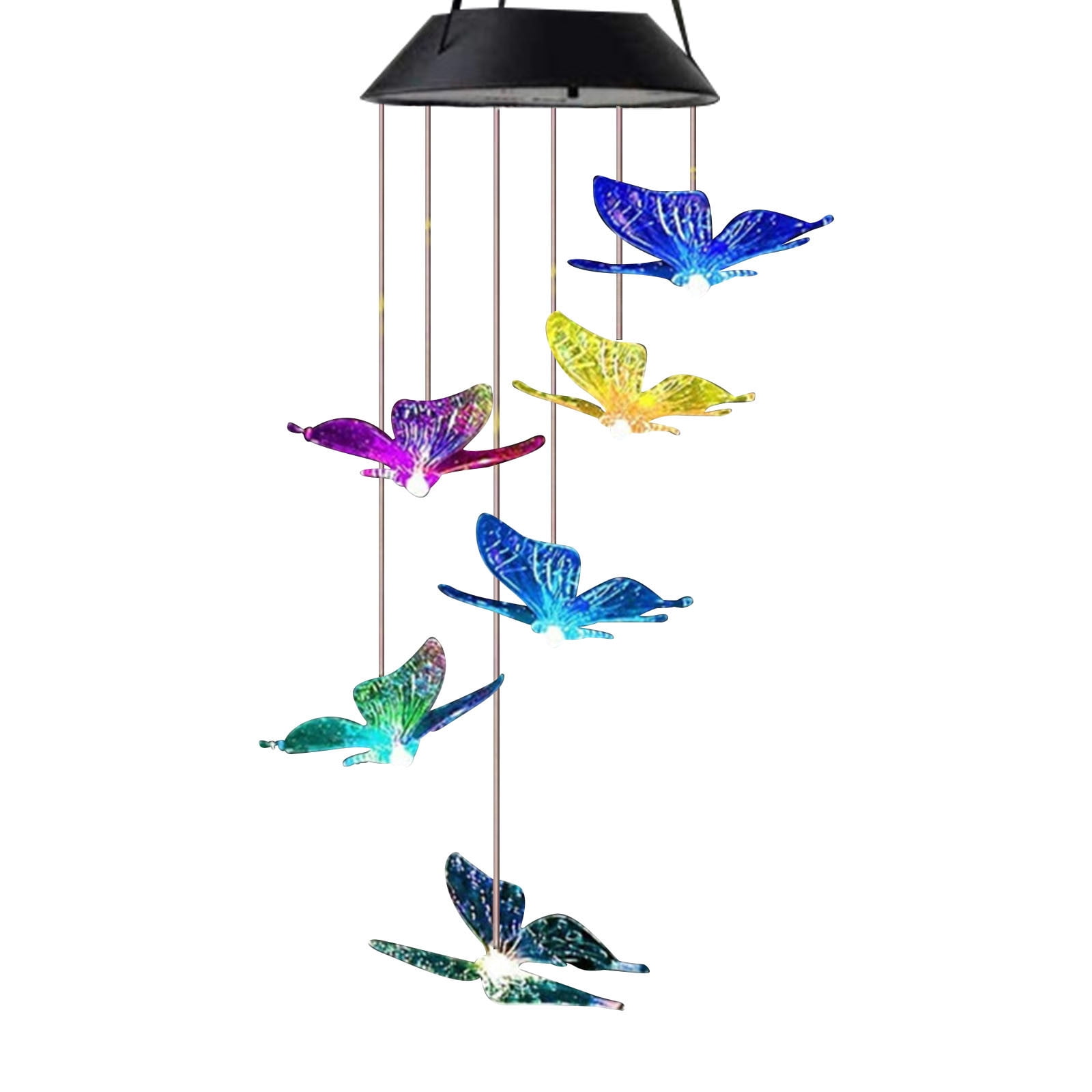 New Outdoor Solar Wind Chime Light LED Colorful Gradient EVA Ball ...