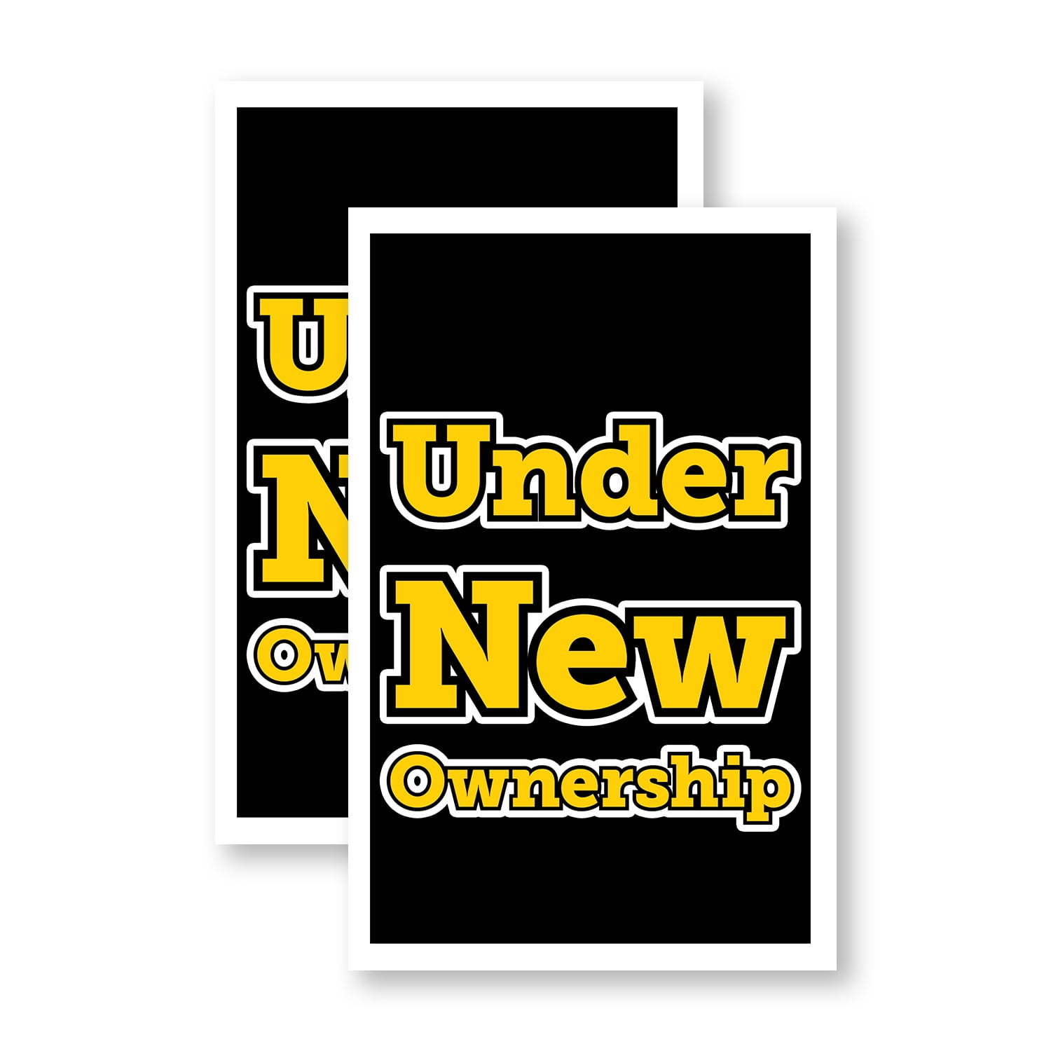 Under New Ownership (2-Pack) 24 Inch x 36 Inch Vinyl Decals | Sign Insert Peel & Stick Decals ...