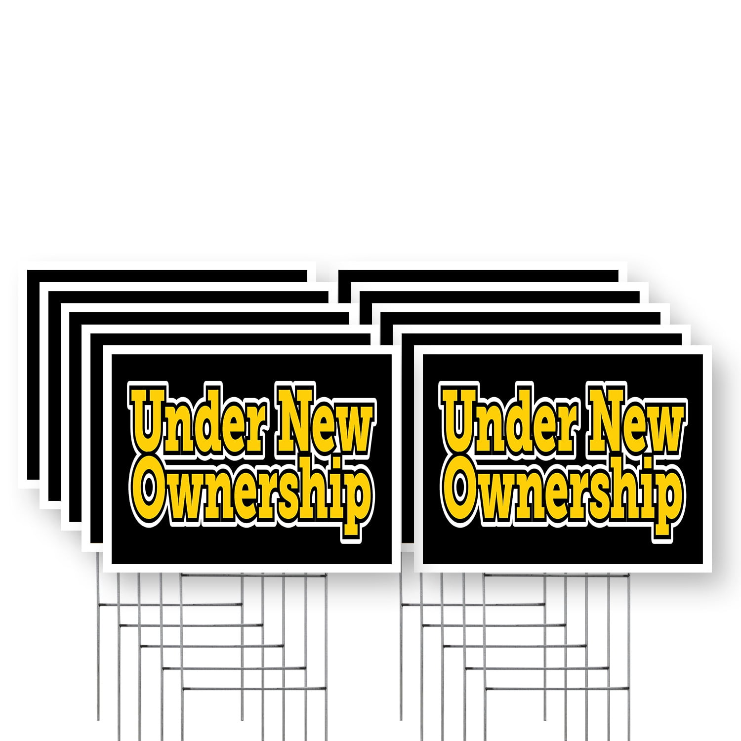 Under New Ownership Yard Sign 10 Pack of 18 Inch x 24 Inch Single Sided ...