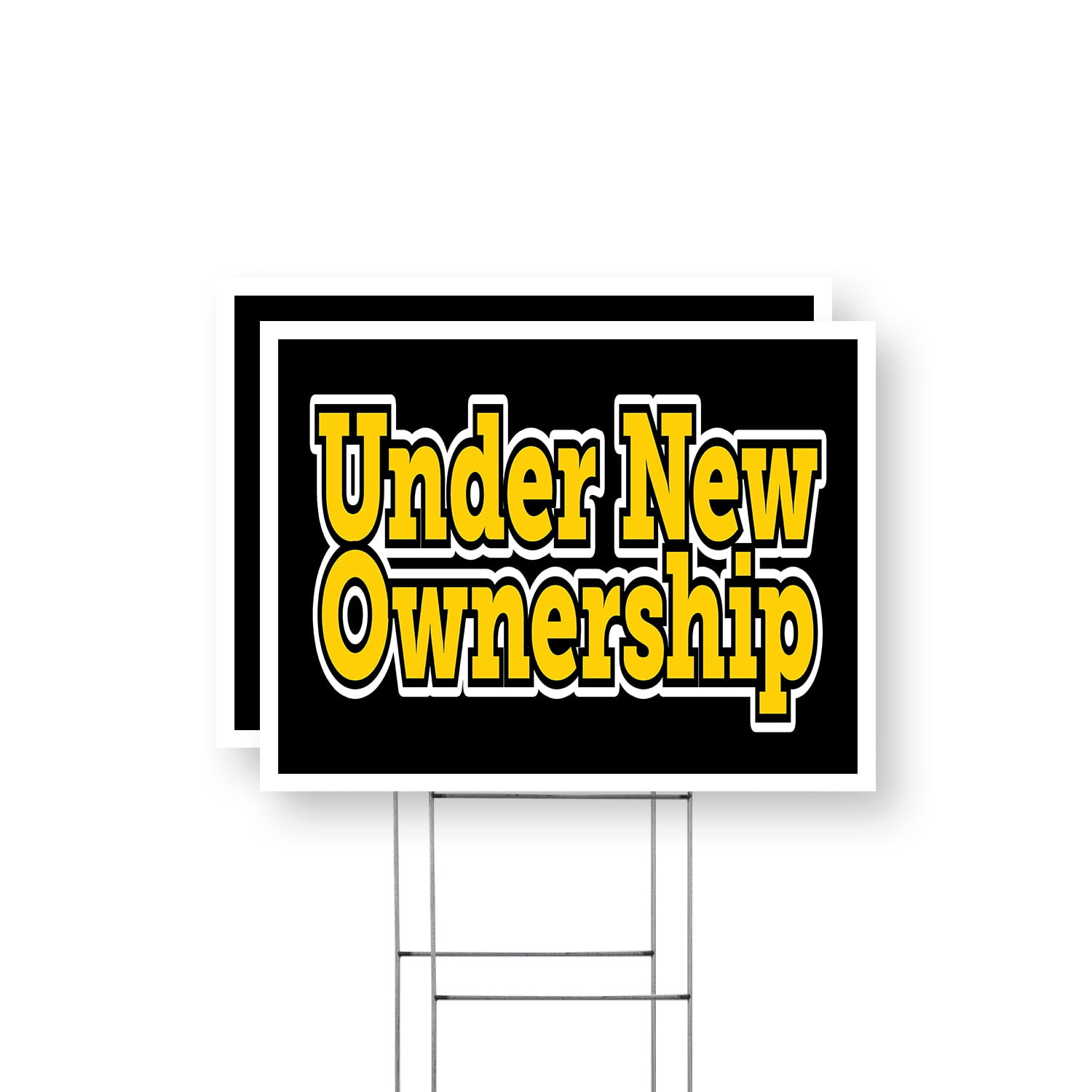 Under New Ownership Yard Sign 2 Pack of 12 Inch x 16 Inch Double Sided ...