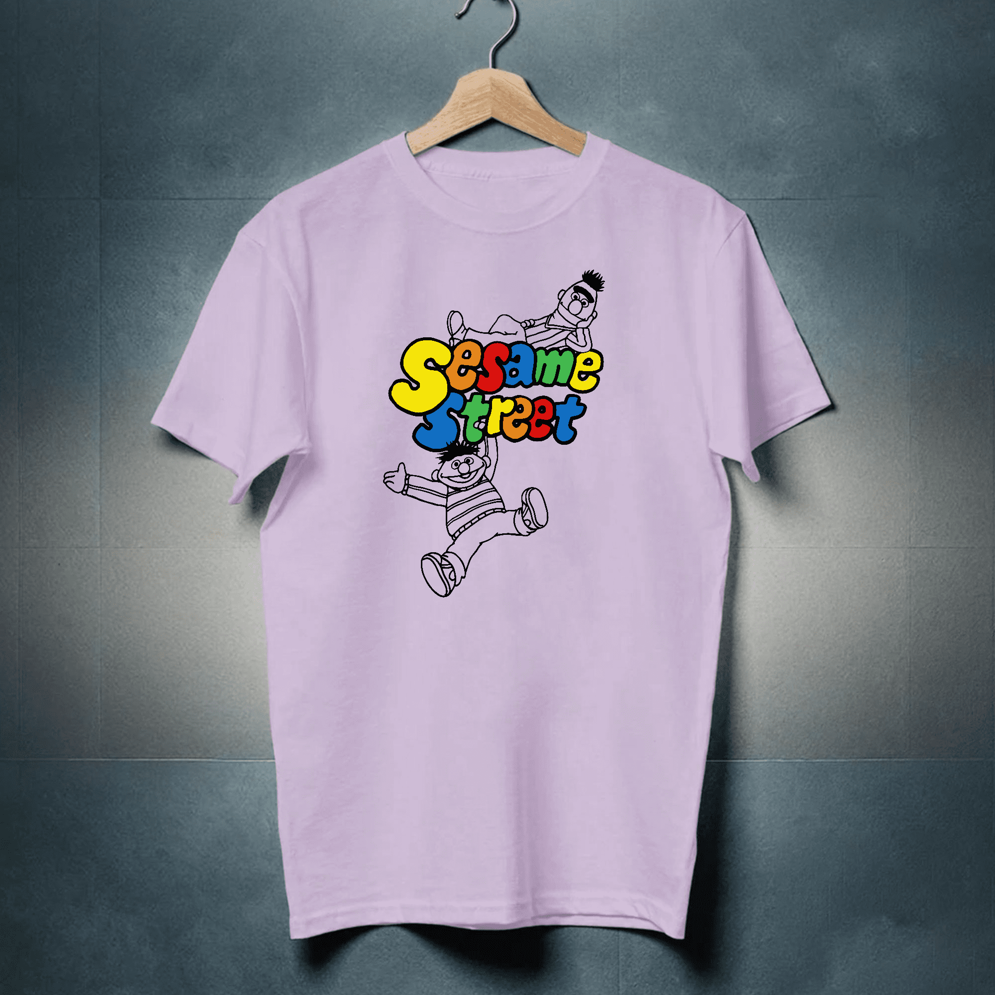 New PBS Sesame Street Bert and Ernie Classic Mens Vintage T-Shirt ...