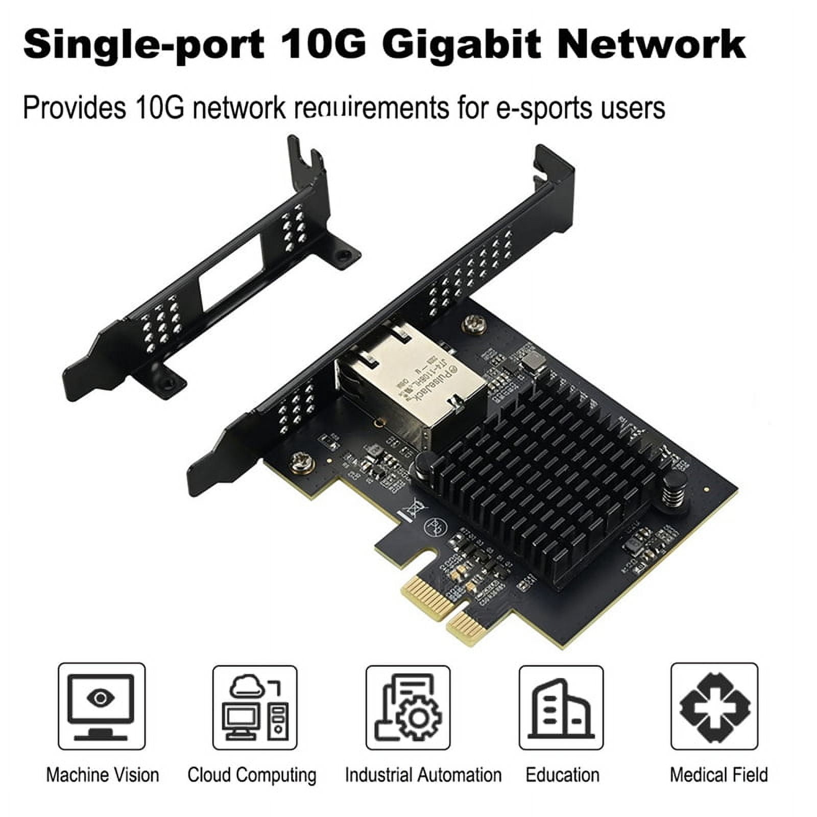 New PCIe X1 to 10Gbps Single Port RJ45 Network Card AQC113 1G/2.5G/5G ...