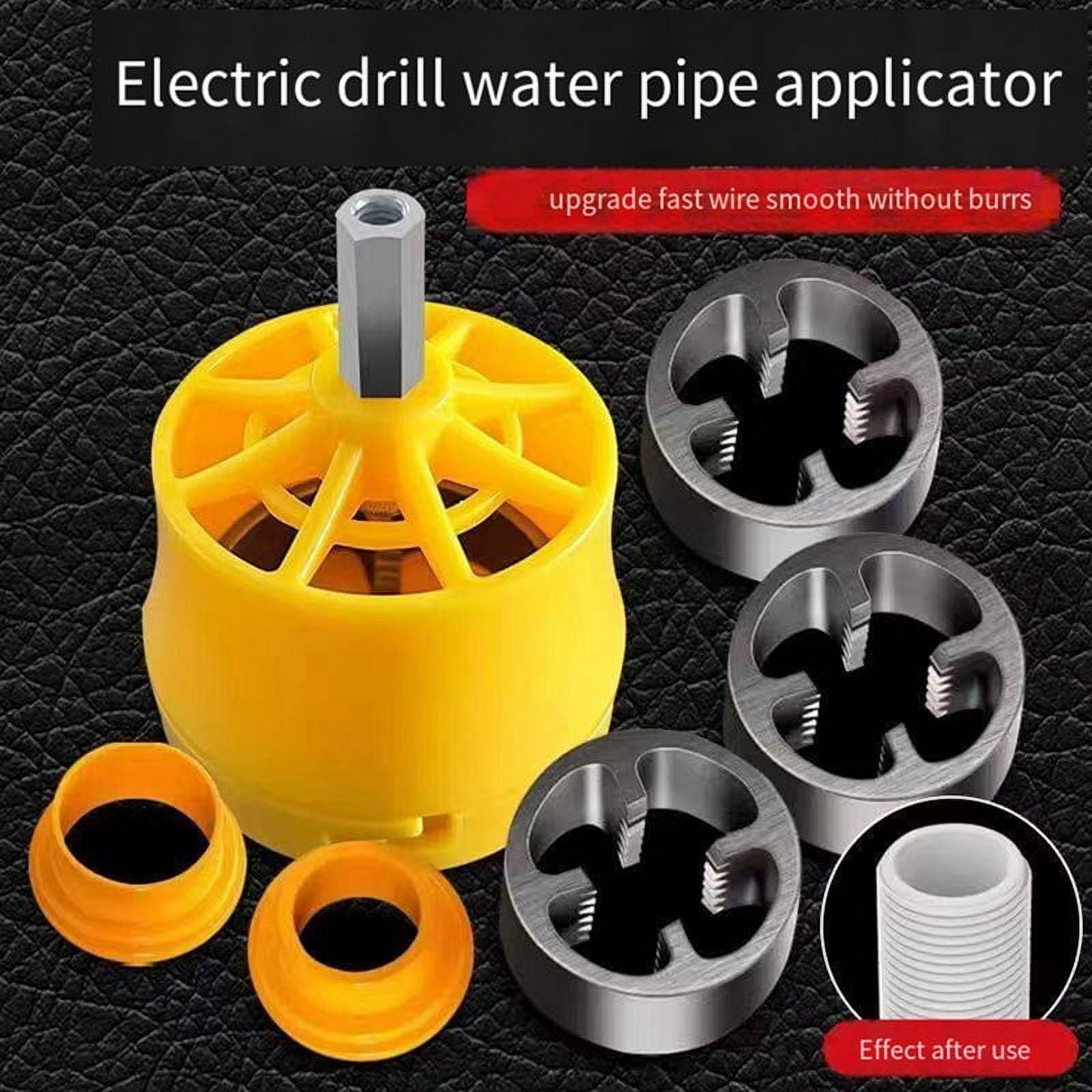 New PVC Thread Maker Tool Pipe Threader Plumbing Kit Plastic Round Die ...