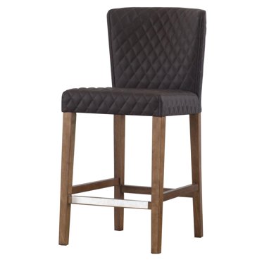 "New Pacific Direct Kara 26"" Rattan Counter Stool in Gray, Set of 2 ...