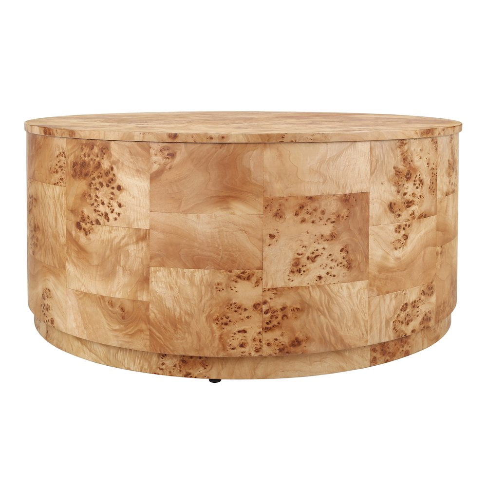 New Pacific Direct Arsenio Burl Wood Round Coffee Table - Walmart.com