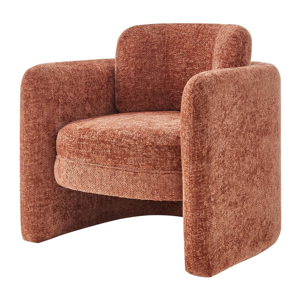 New Pacific Direct Deryll Fabric Accent Arm Chair in Grenada Terracotta ...