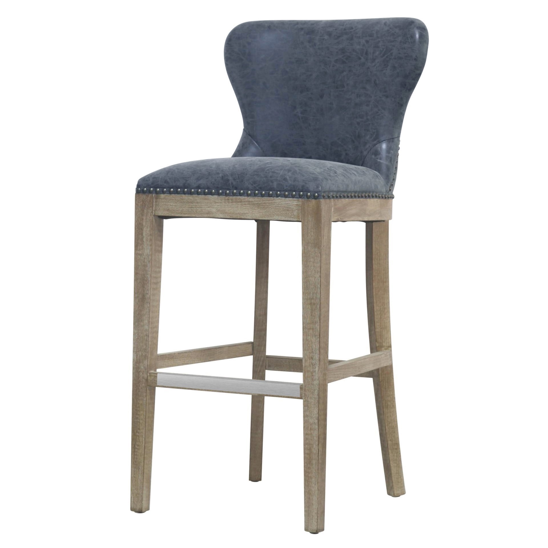 Dorsey Bar Stool - Nubuck Charcoal - Walmart.com
