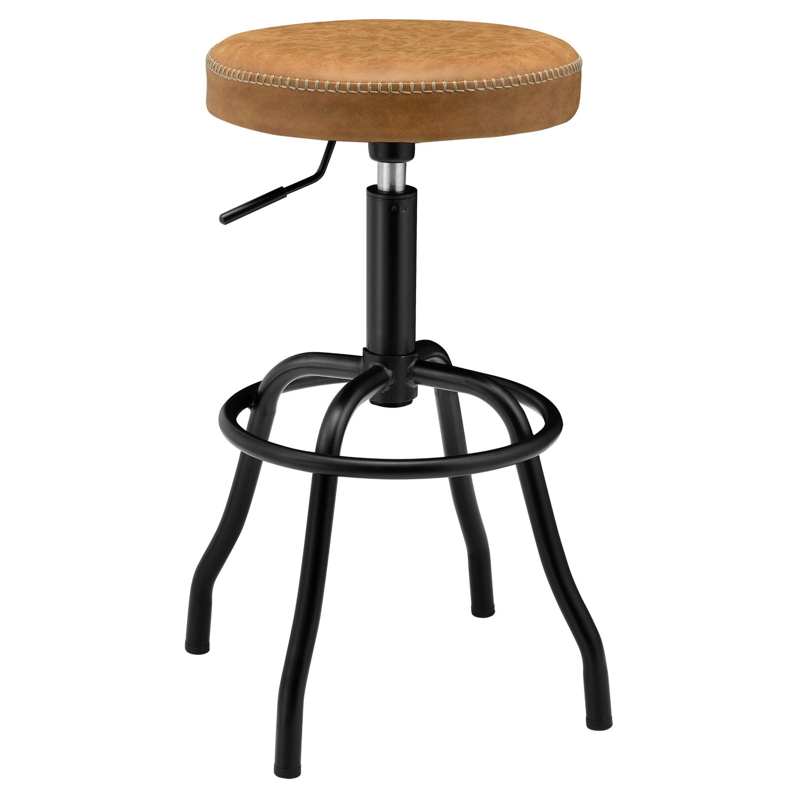 New Pacific Direct Eaton 30" Metal Backless Swivel Bar Stool in Brown ...