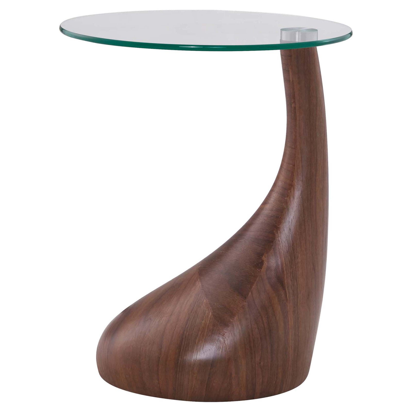 New Pacific Direct Florian Wood Asymmetrical End Table in Brown/Dark ...