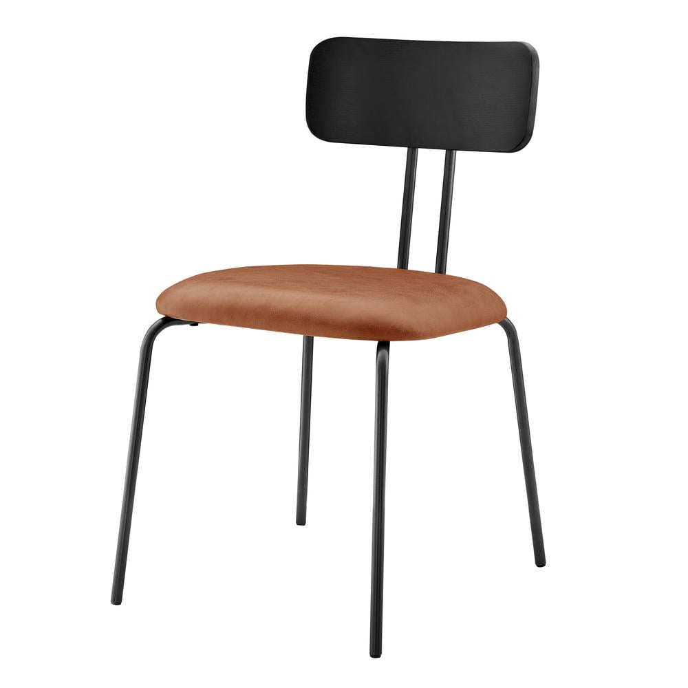 New Pacific Direct Judith PU Dining Side Chair in Toasted Caramel (Set ...