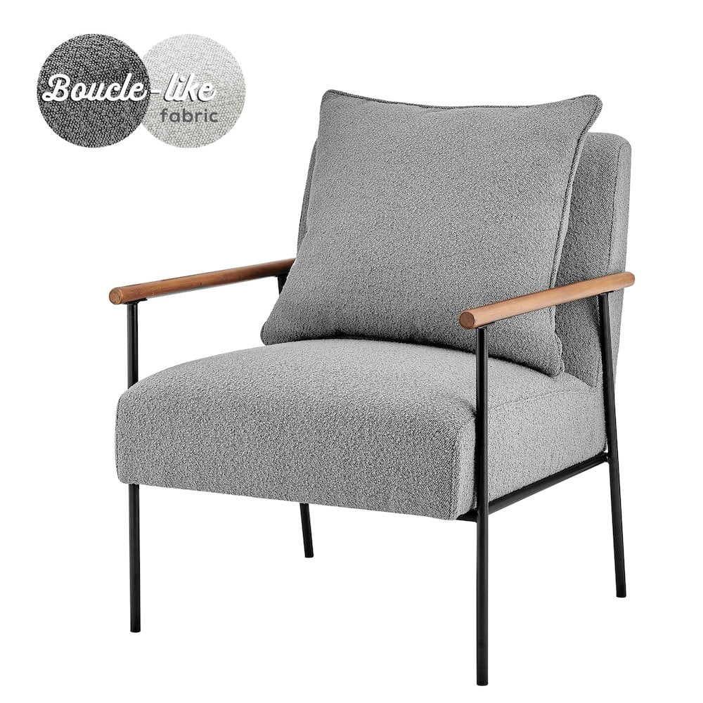 New Pacific Direct Quinton Boucle Accent Arm Chair - Walmart.com