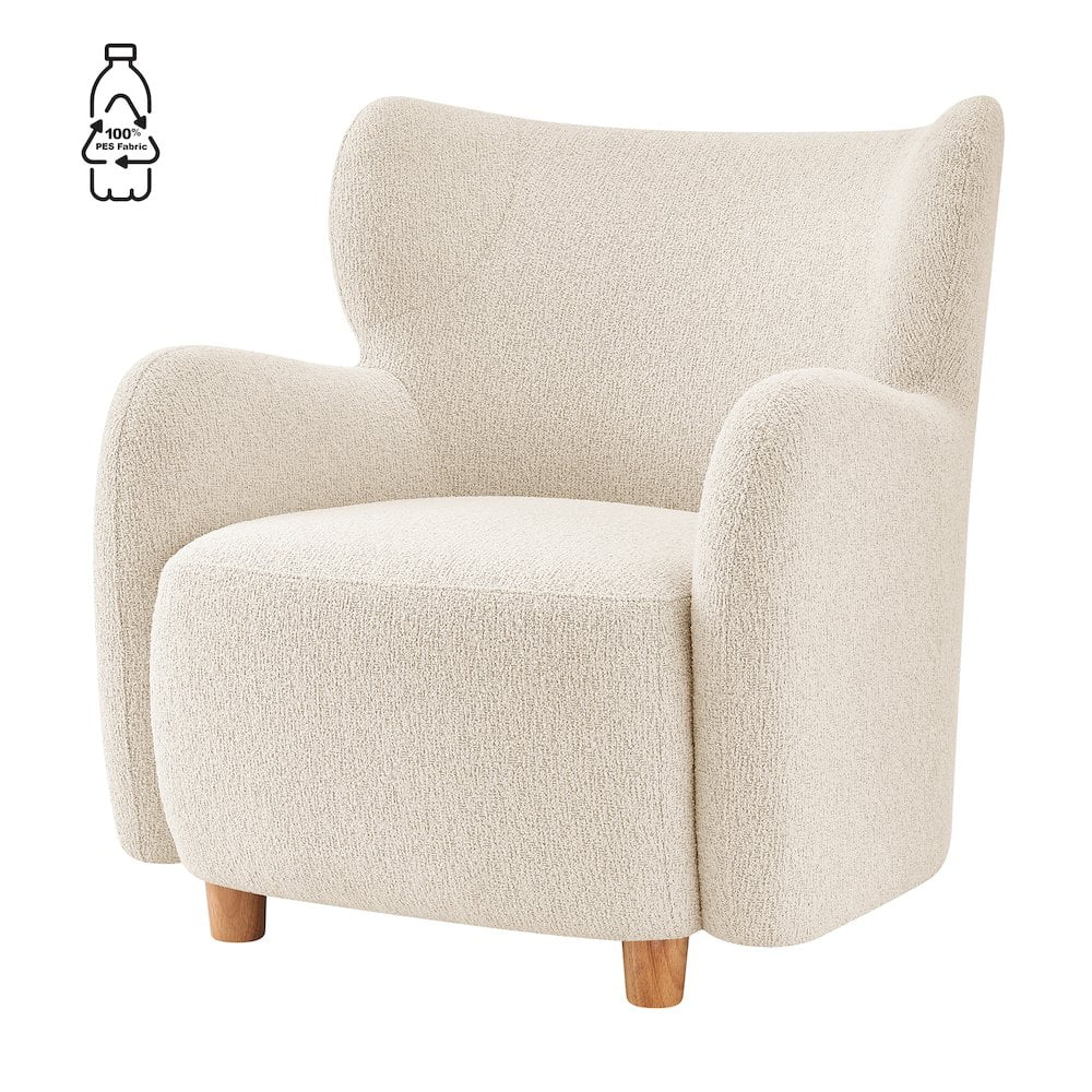 New Pacific Direct Tiffani Fabric Accent Arm Chair in Palladian Beige ...