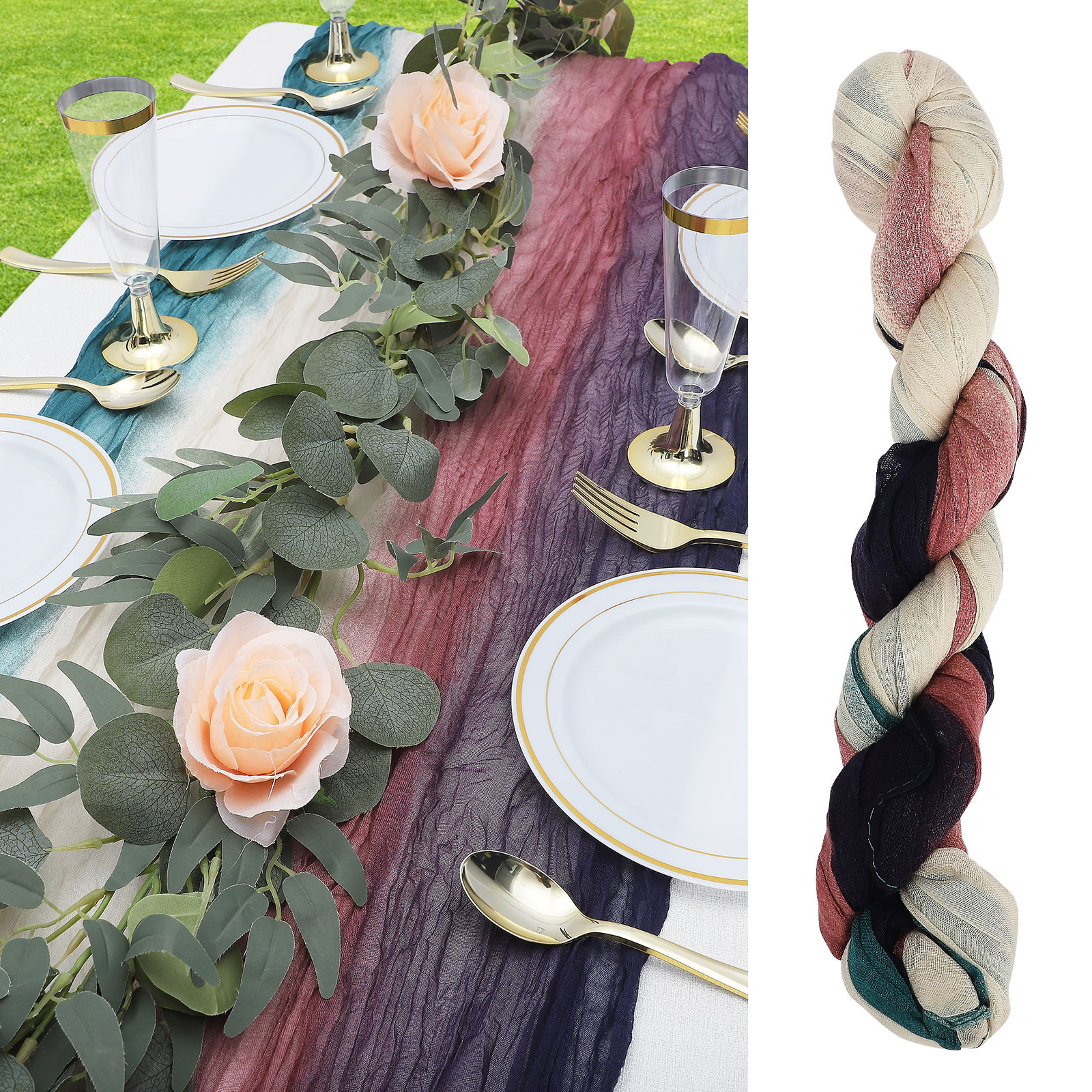 New Pad Dye Style Gauze Cheese Cloth And Bohemia Table Decoration For ...