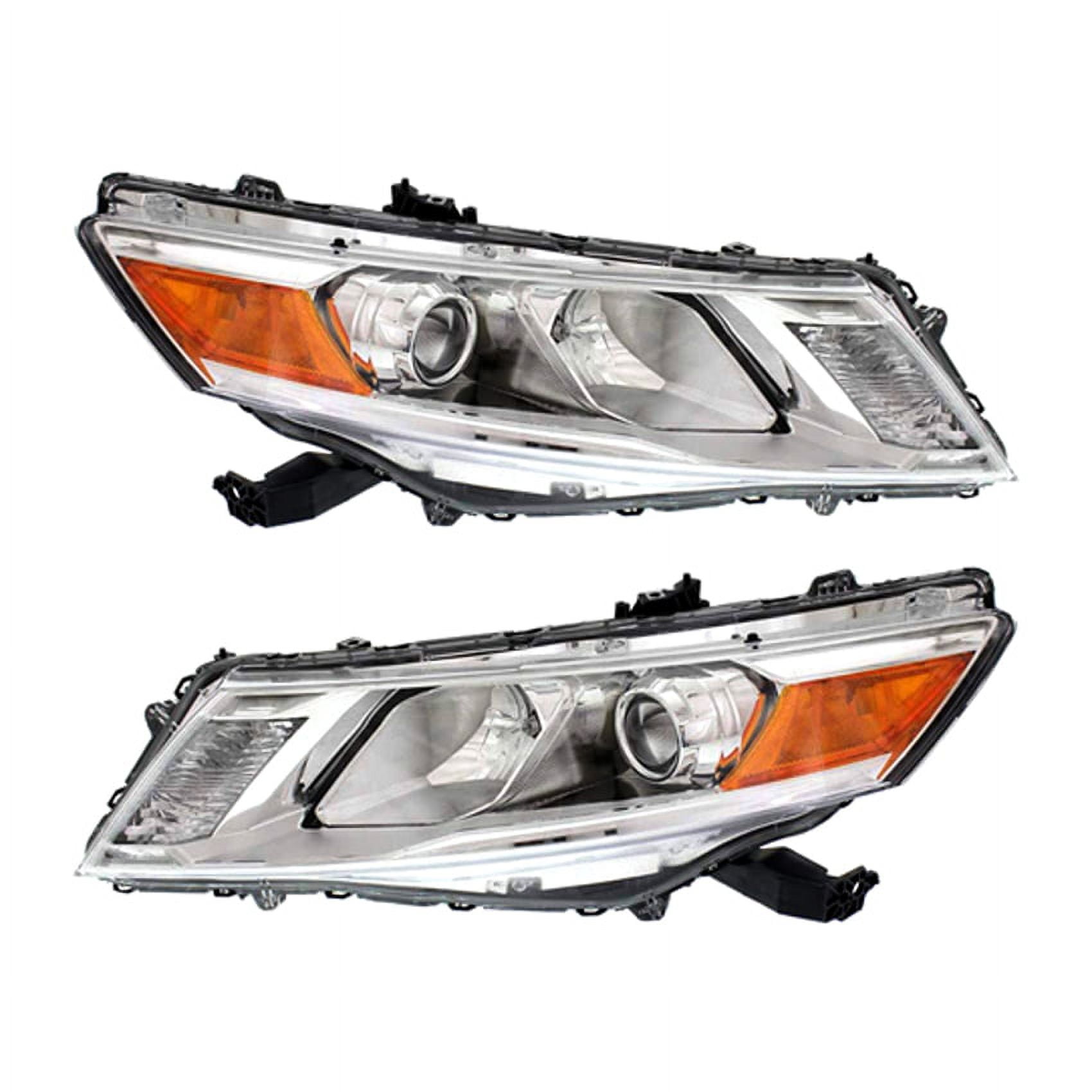New Pair Of Halogen Headlight Compatible With Honda Crosstour Ex Ex-L ...