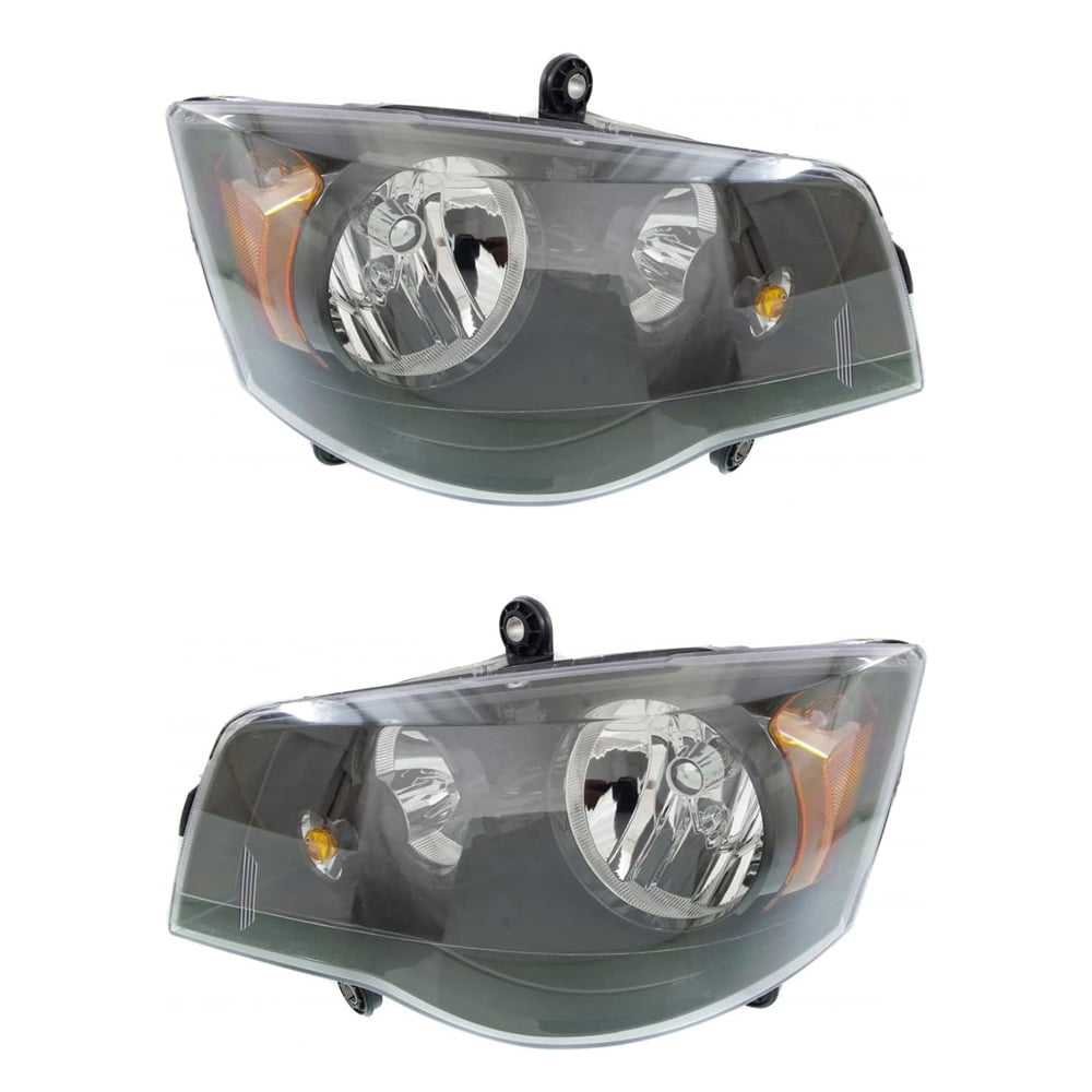 New Pair Of Halogen Headlights Compatible With Dodge Grand Caravan GT ...