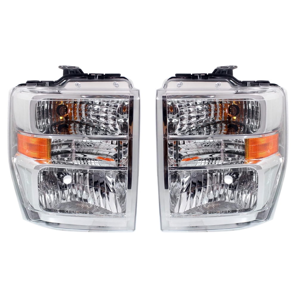 New Pair Of Halogen Headlights Compatible With Ford E-350 Super Duty ...