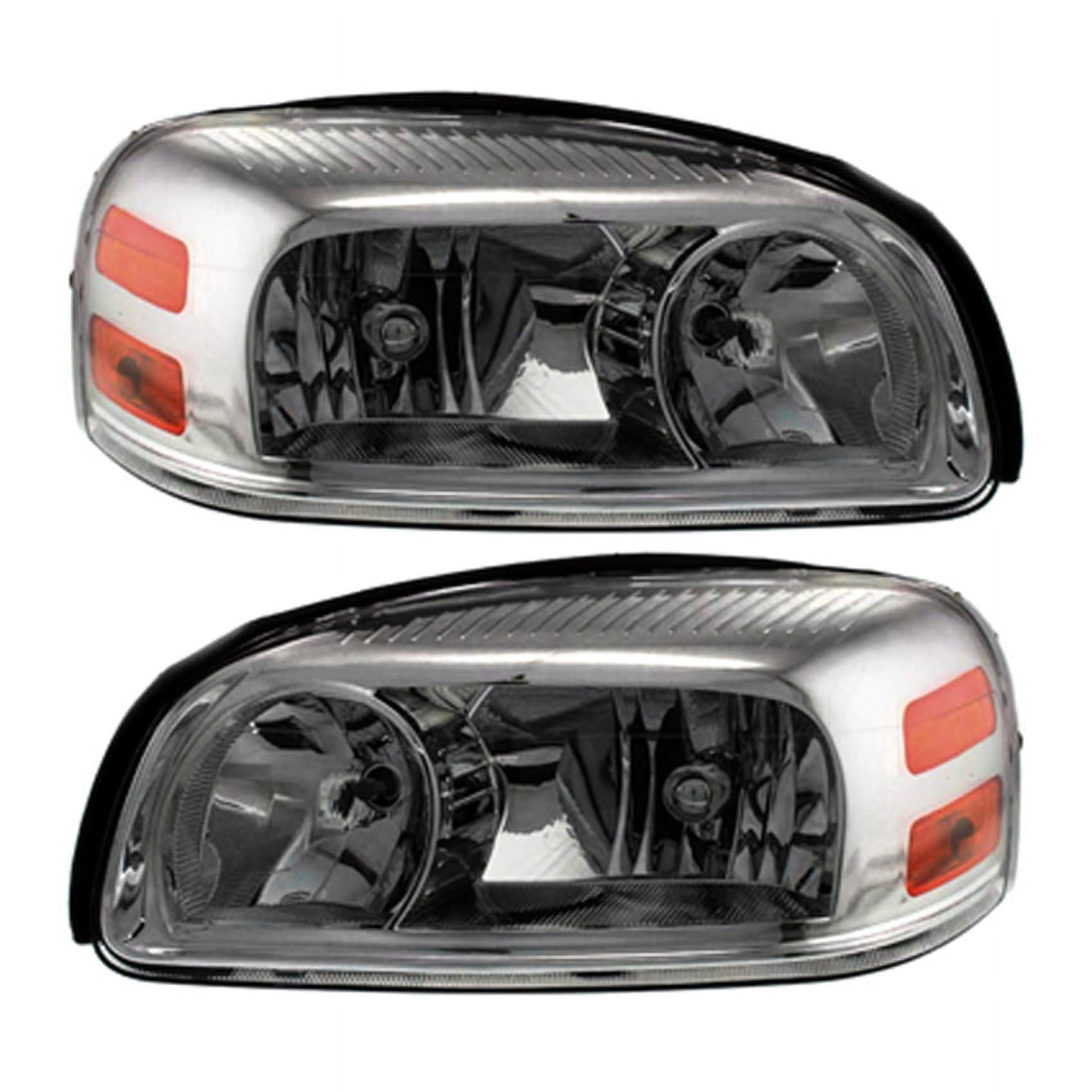 New Pair Of Halogen Headlights Compatible With Pontiac Chevrolet ...