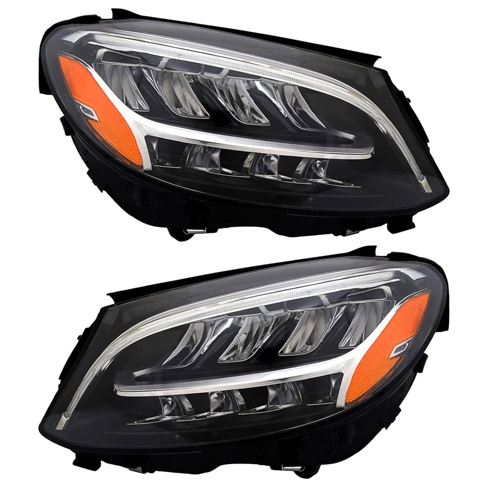 New Pair Of Headlights Compatible With Mercedes-Benz C63 AMG S Base ...