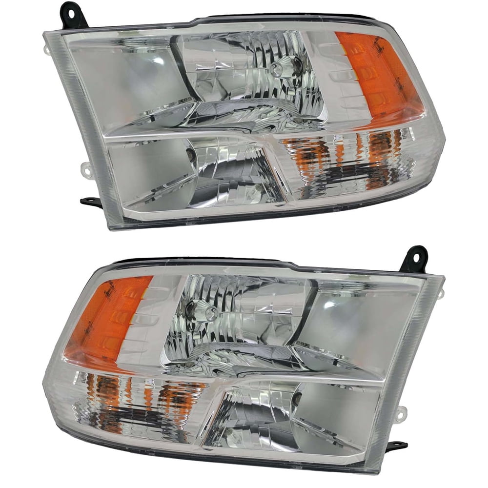 New Pair Headlights Compatible With Ram 1500 Rebel Crew Cab Pickup 4 ...