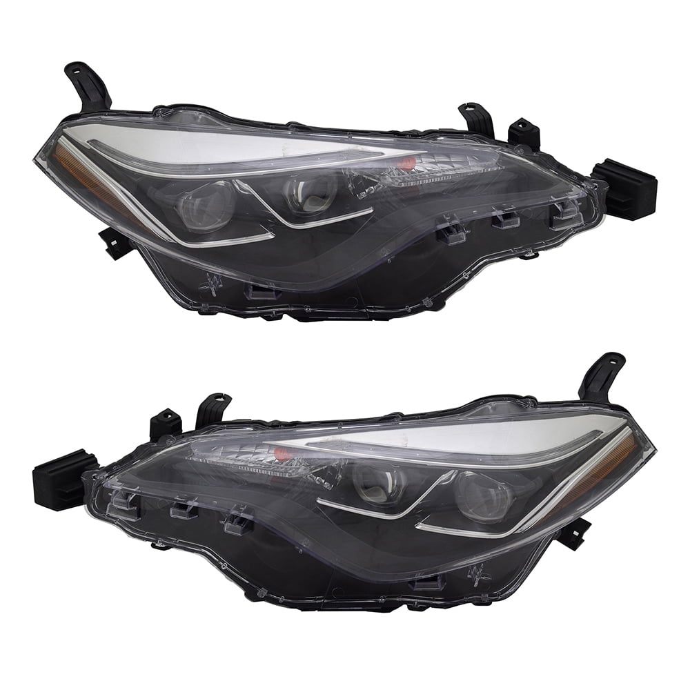 New Pair Of Headlights Compatible With Toyota Corolla Xle Sedan 4-Door ...