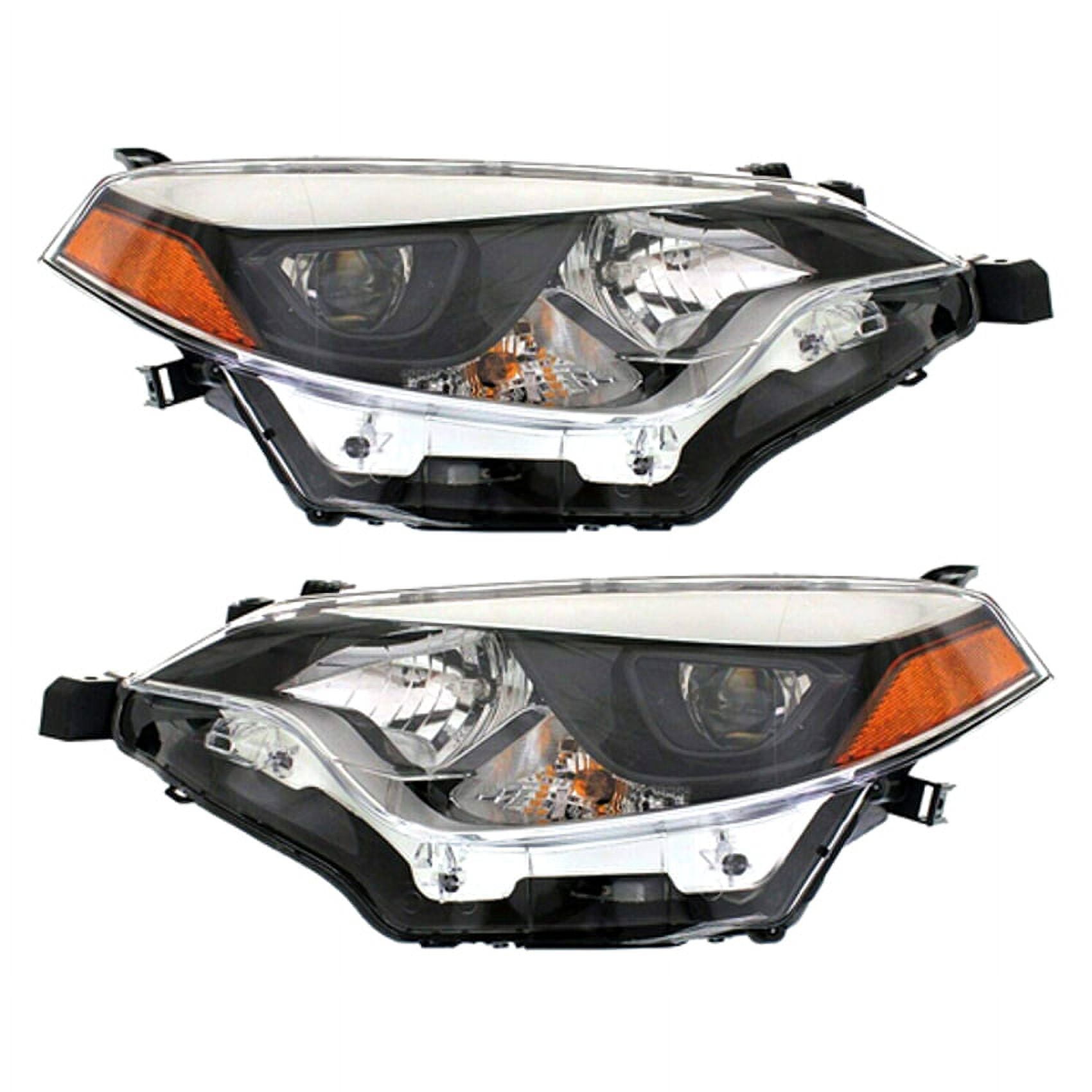 New Pair Of Led Headlight Compatible With Toyota Corolla Le Sedan 2014 ...
