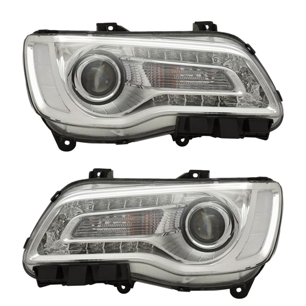 New Pair Of Halogen Headlights Compatible With Chrysler 300 Limited ...