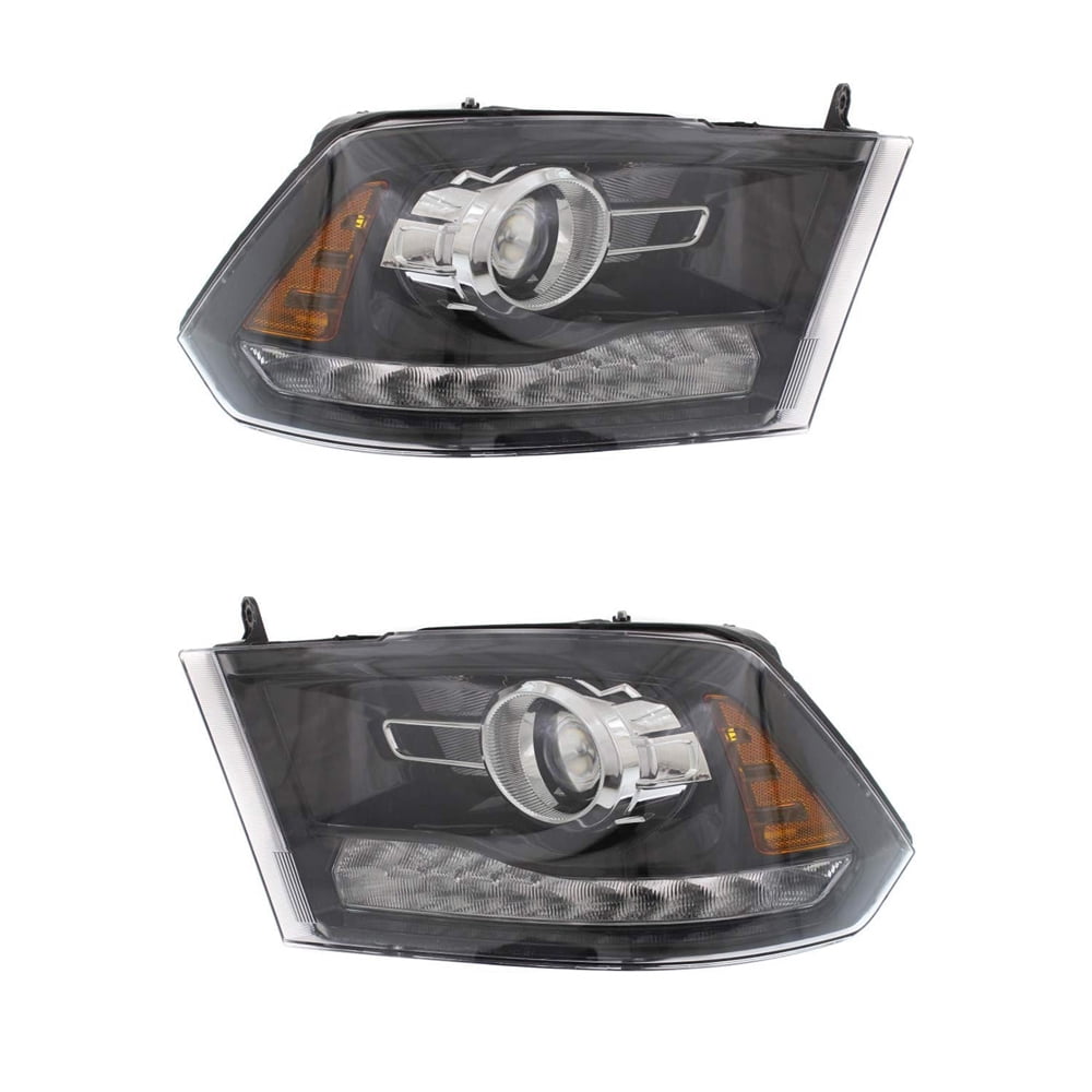 New Pair Of Halogen Headlights Compatible With Ram 1500 Classic Warlock ...
