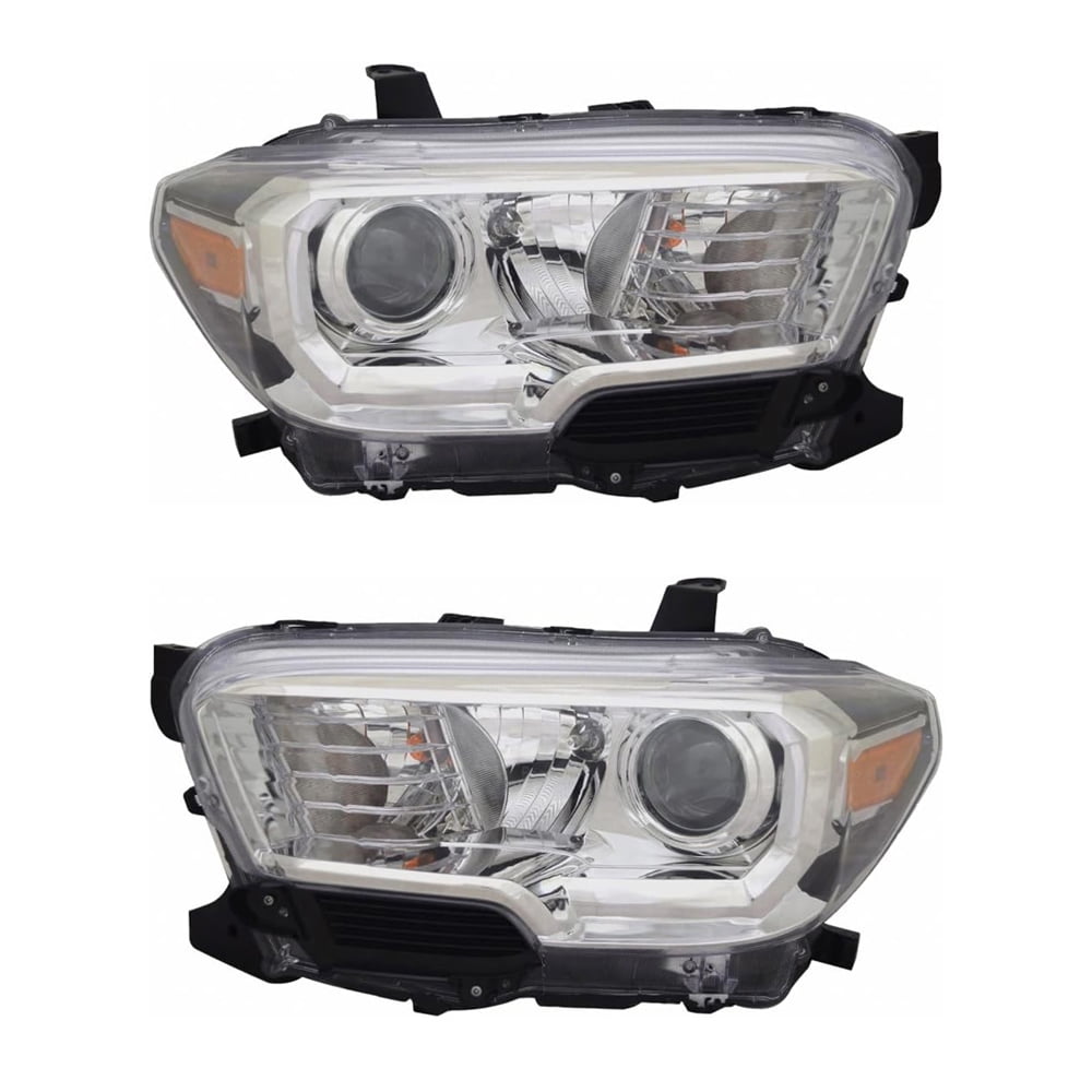 New Pair Of Halogen Headlights Compatible With Toyota Tacoma Sr5 ...