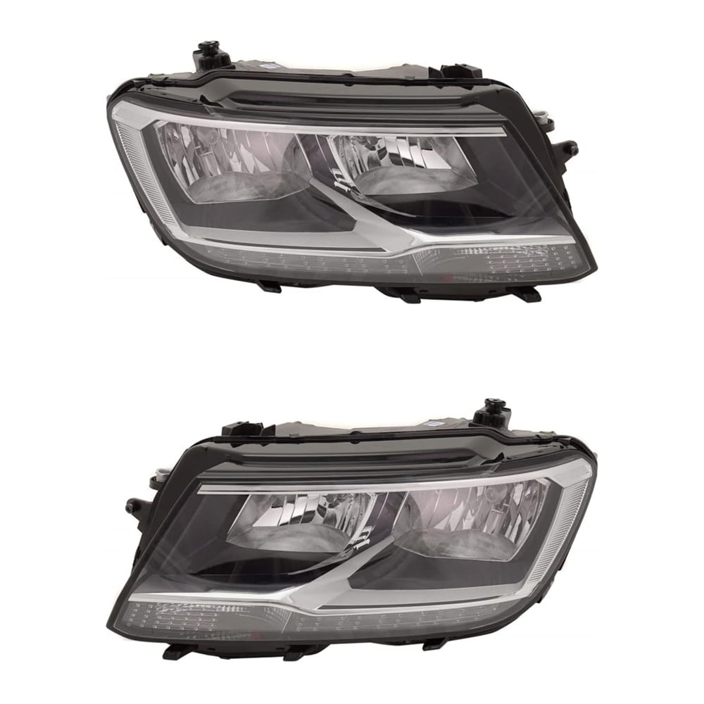 New Pair Of Halogen Headlights Compatible With Volkswagen Tiguan Iq ...