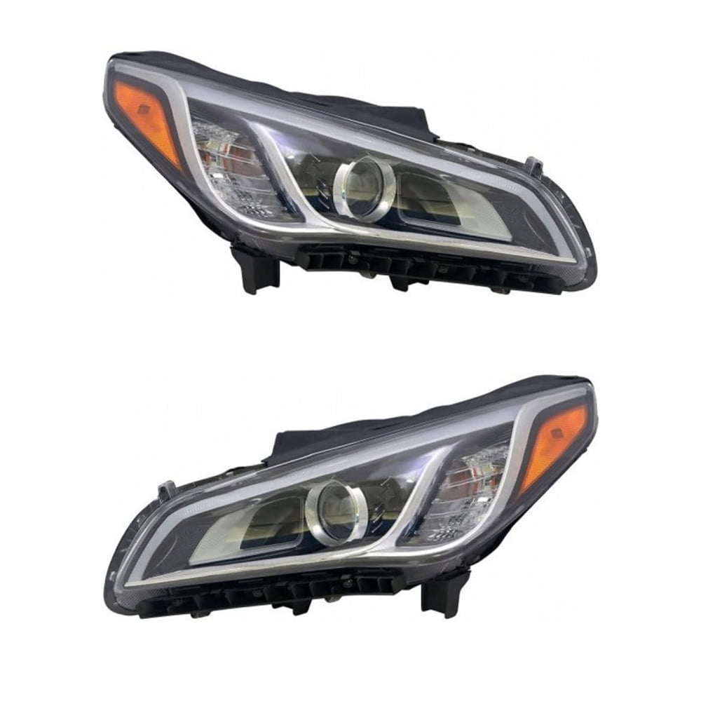 New Pair Of Headlights Compatible With Hyundai Sonata Sport 2.0T 2015 ...