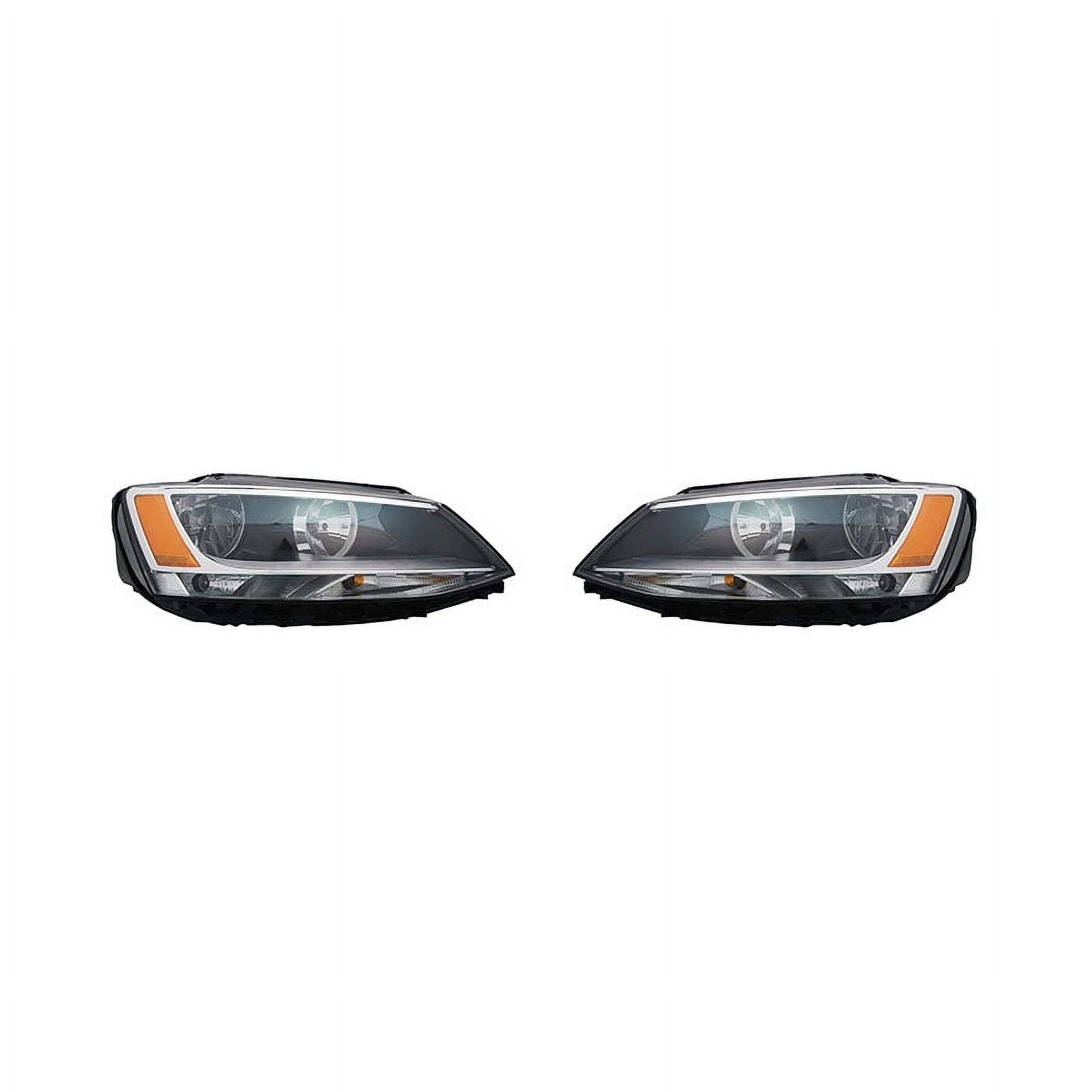 New Pair Of Headlights Compatible With Volkswagen Jetta Sedan 2011 2012 ...