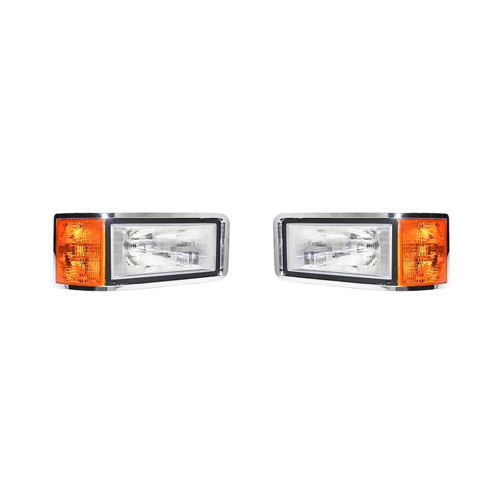 New Pair Of Headlights For Mack Heavy Duty Ch 1989-2003 Set Back Axel ...
