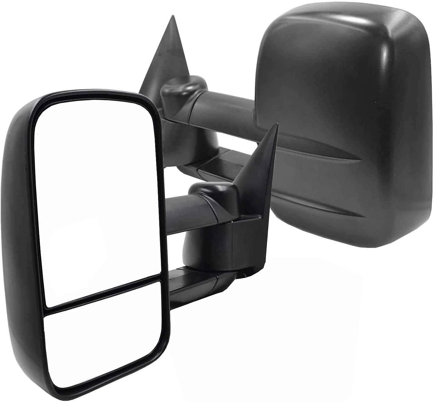 New Pair Towing Mirrors Manual Operated Textured Telescoping Trailer ...