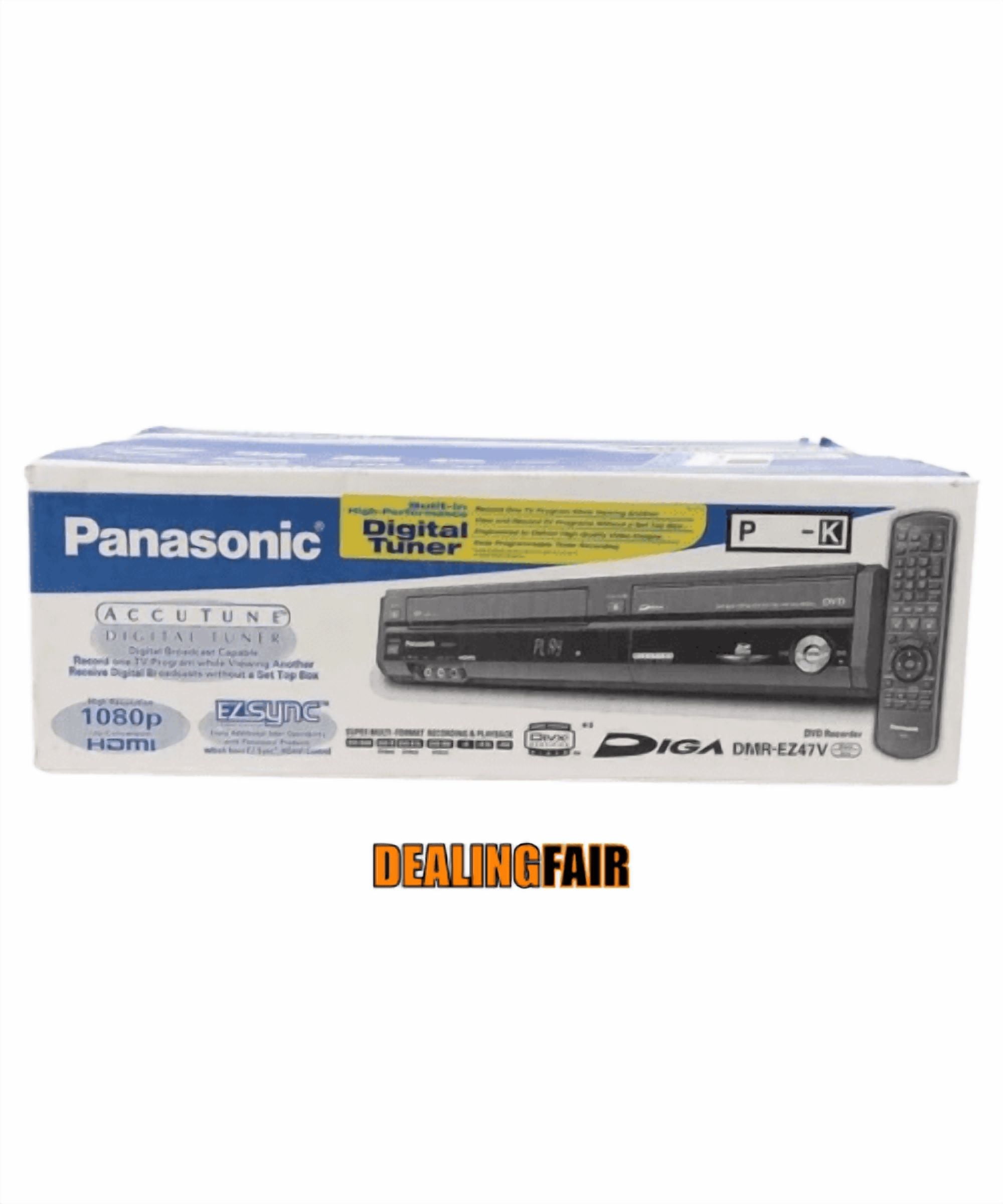 Panasonic DMR-EZ47V DVD/VCR Combo Player w/ ACCUTUNE Tuner 1080P ...