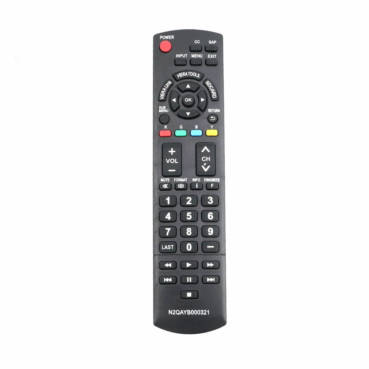 New Panasonic N2QAYB000321 Remote for Panasonic 2009 LCD and Plasma TV ...