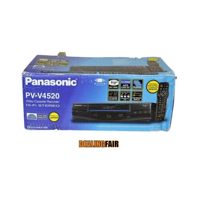 New Panasonic PV-V4520 4-Head Hi-Fi VCR w/ Original Accessories ...