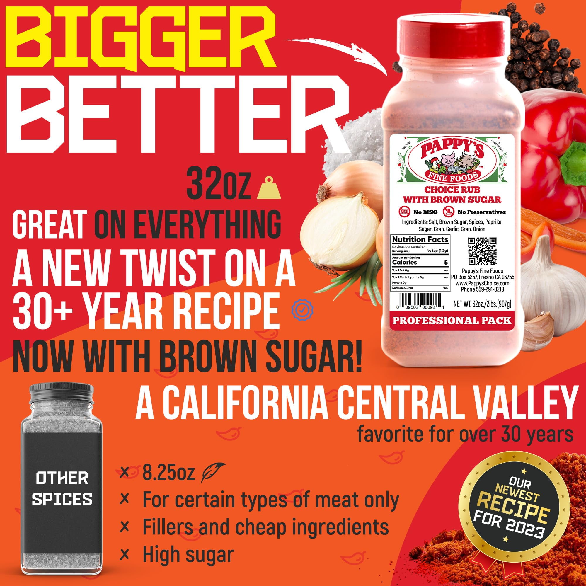 New Pappy's Choice AJH3 Rub With Brown Sugar. Perfect beef, chicken ...