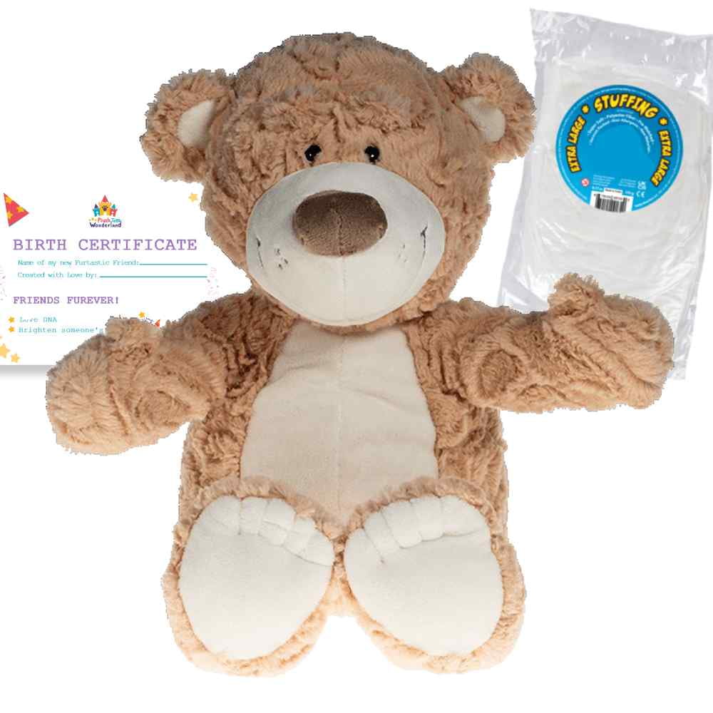 Plush Gear Pat Bear DIY Plush Toy Kit with Stuffing and Birth ...